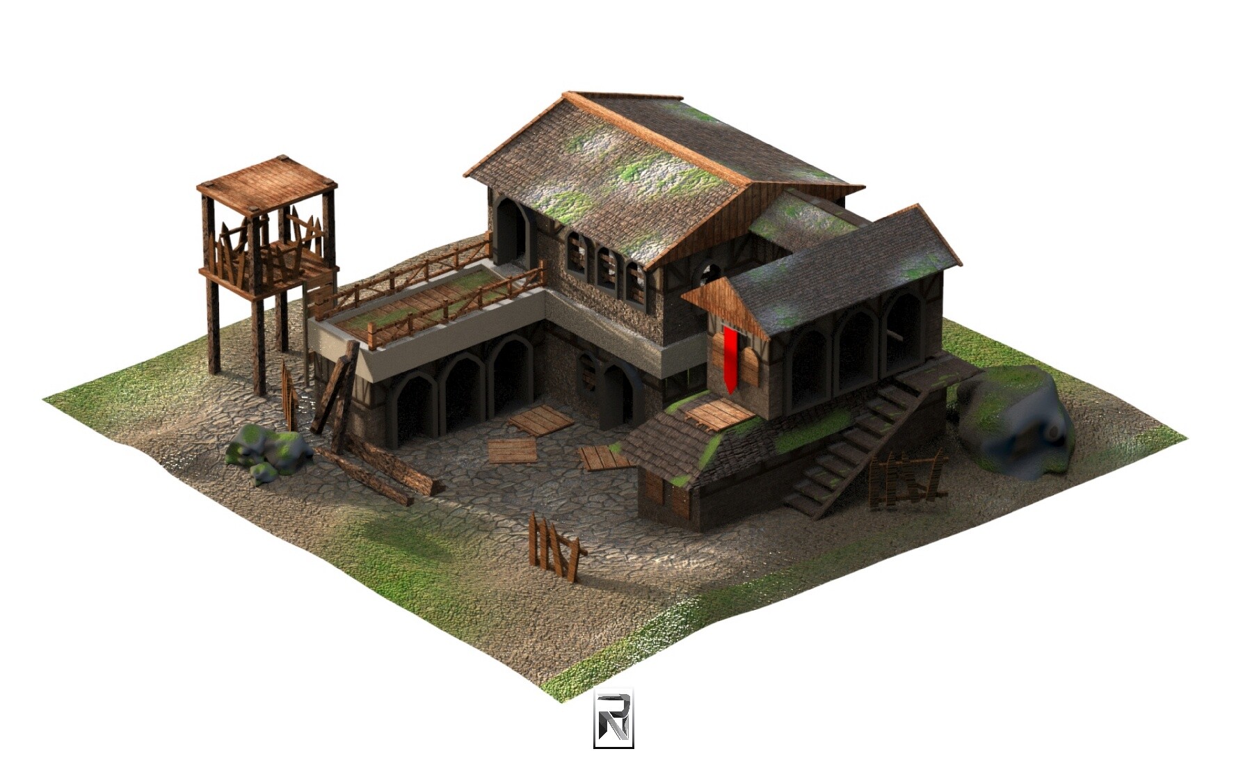 ArtStation - Abandoned Medieval Barrack