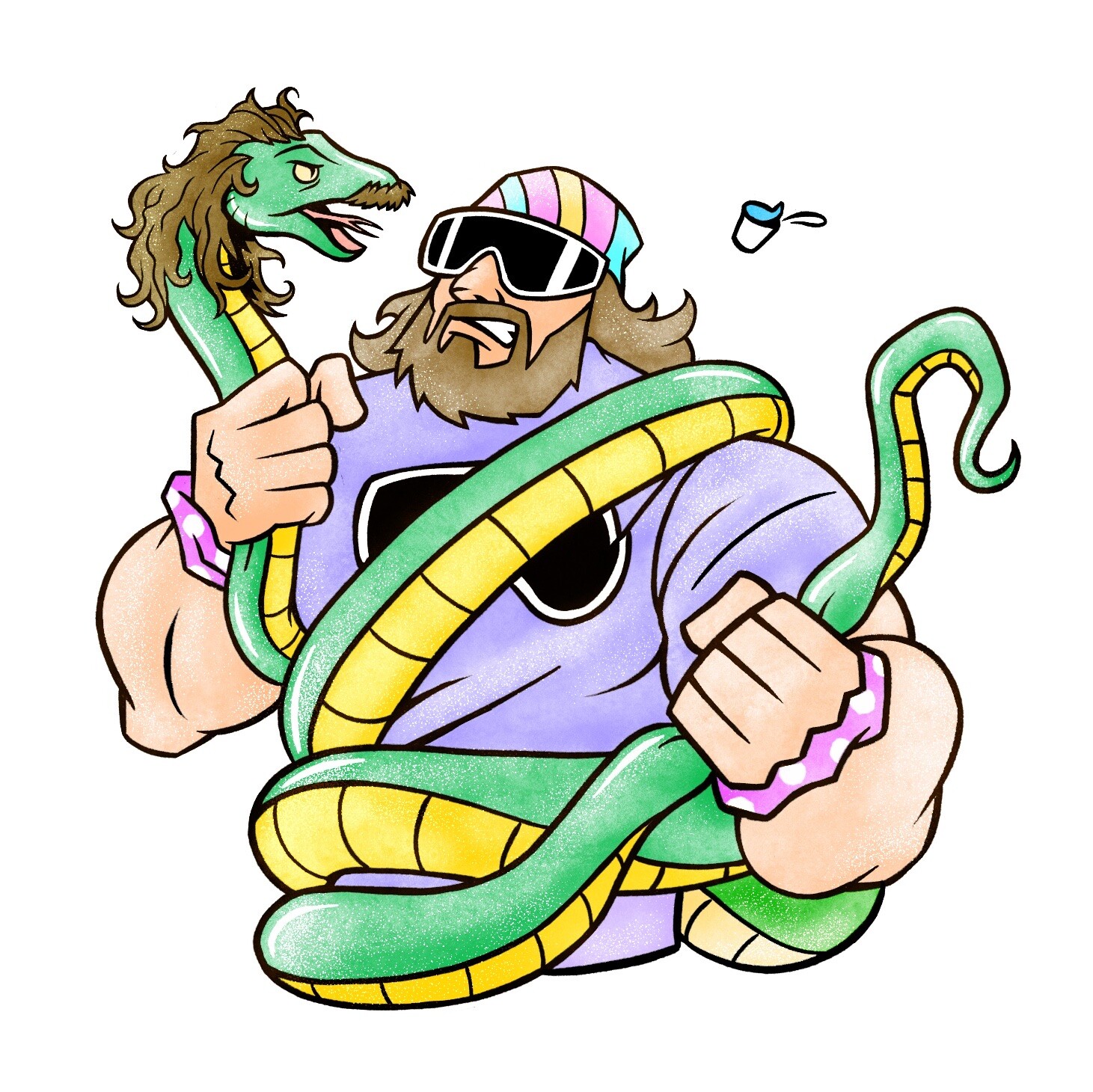 ArtStation - “Macho Man Randy Savage being attacked by a boa constrictor”