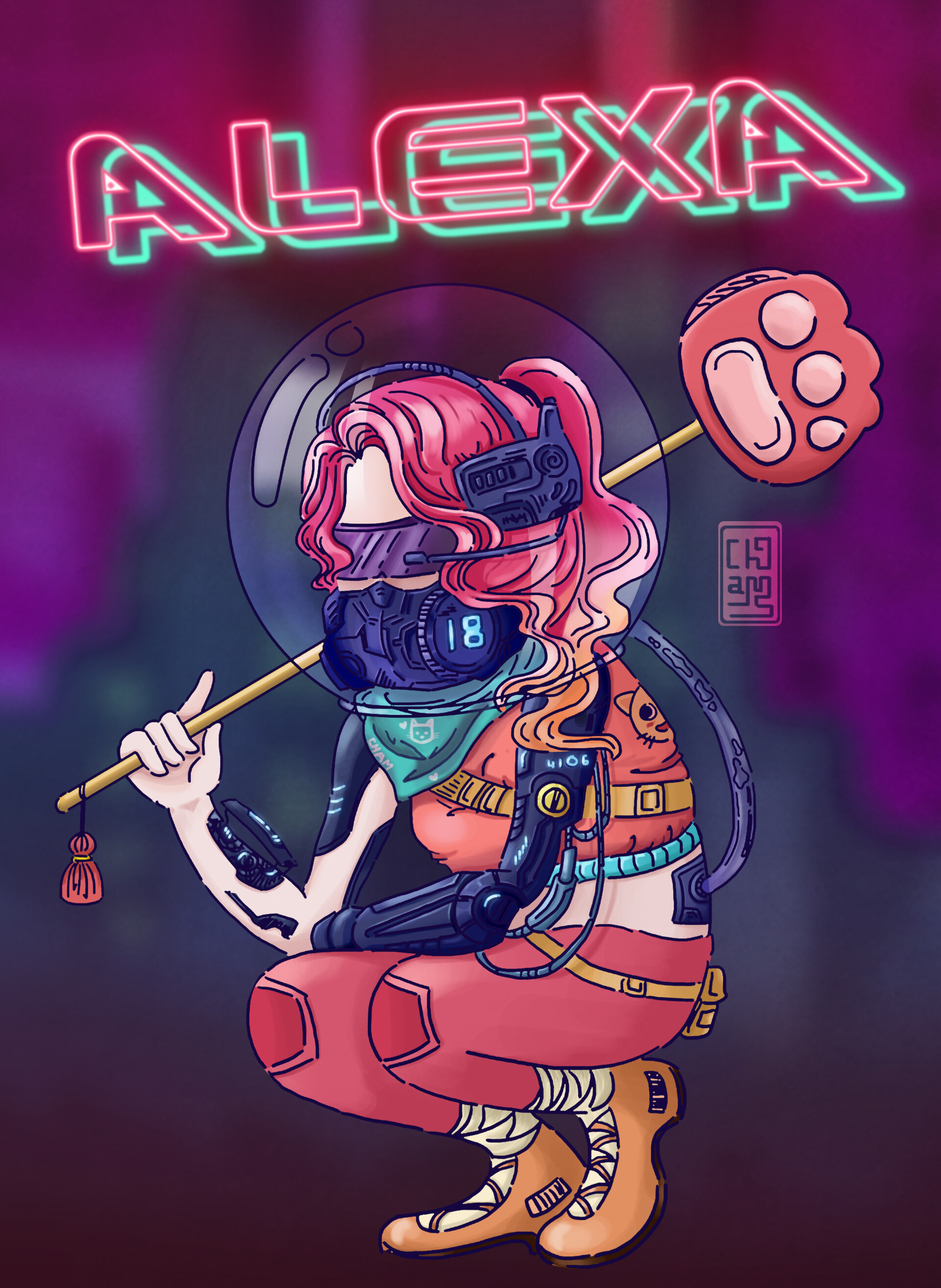 ArtStation - Cyberpunk Alexa