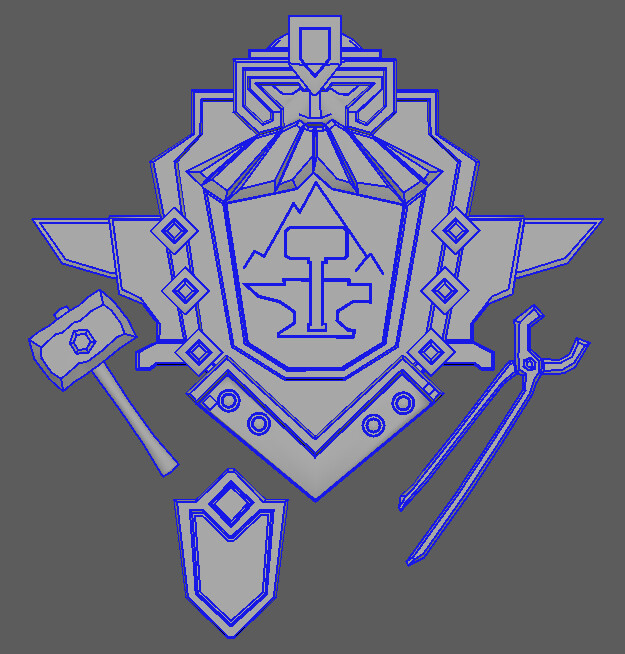 Sarah Preuhs - 3D printed crest of the Dark Iron Dwarves from WoW