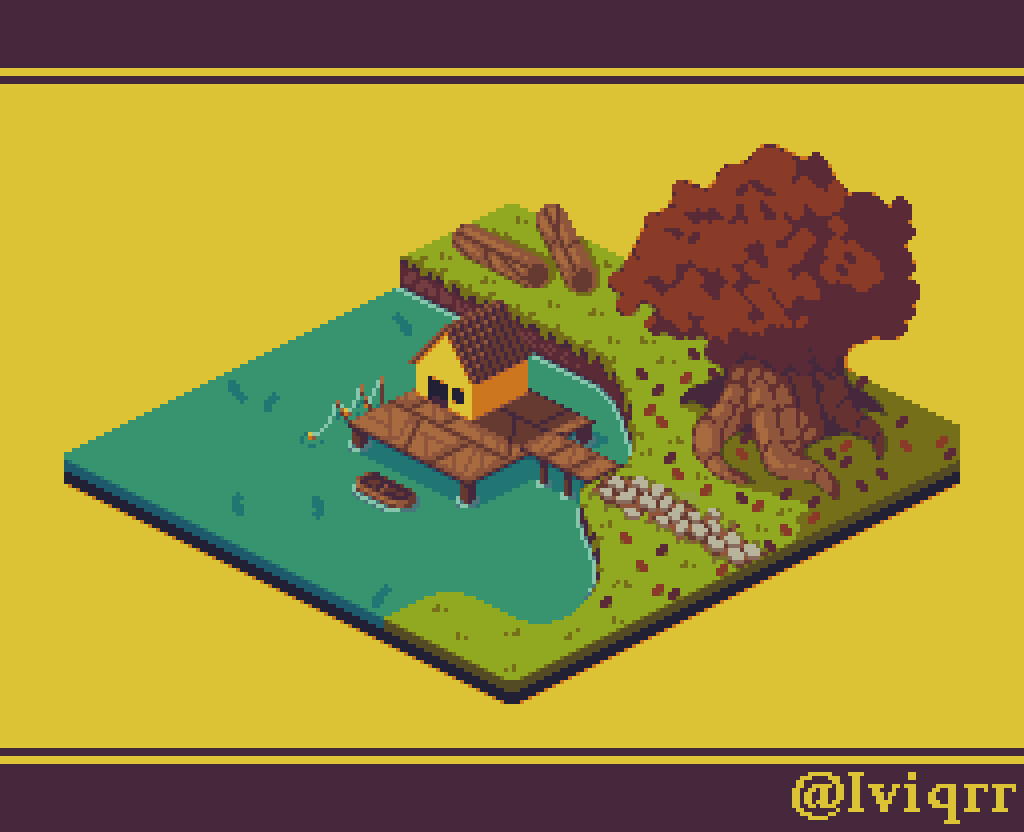 ArtStation - Isometric Fishing Spot