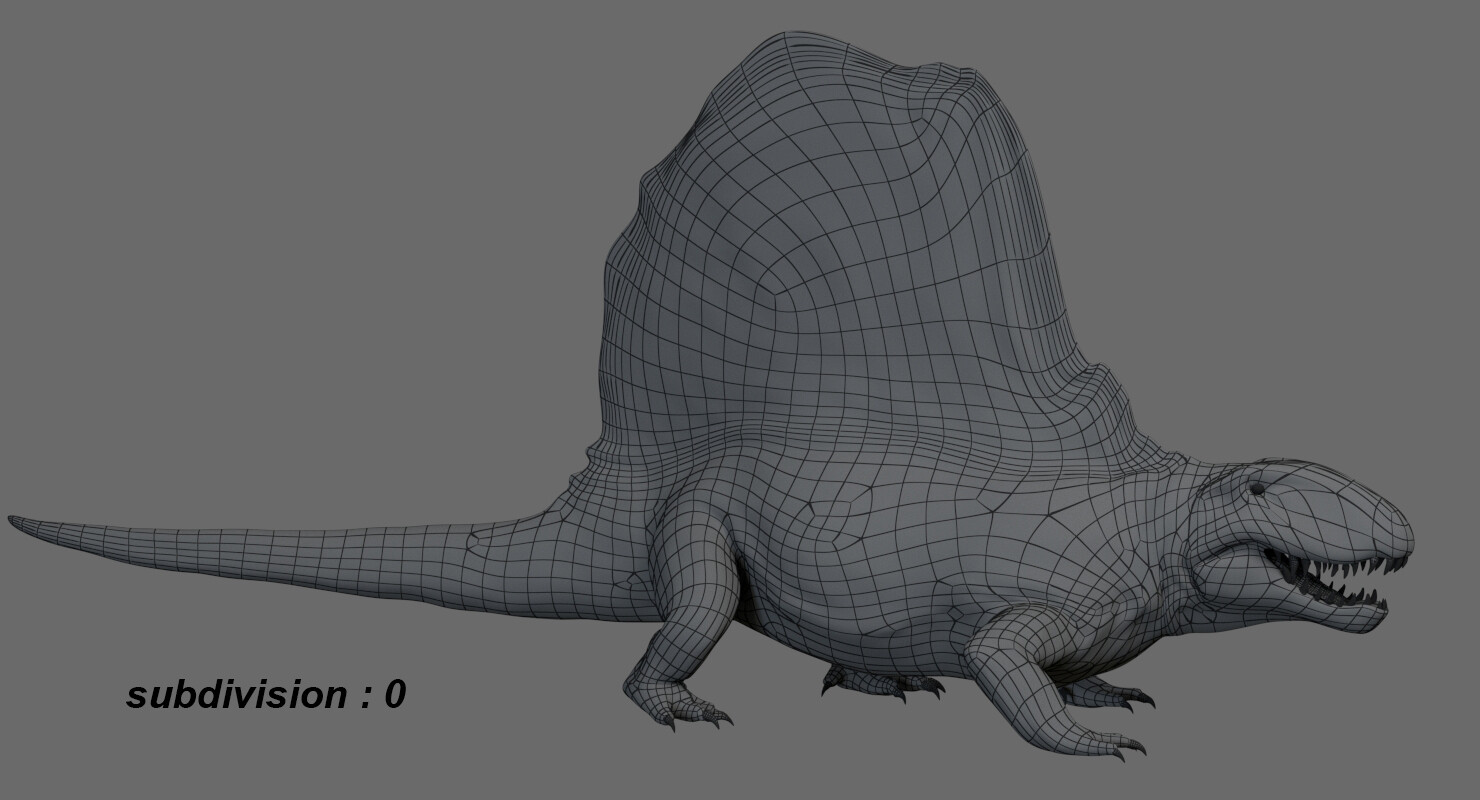 POLYMORPH artist - Dimetrodon (Rigged) 3D model