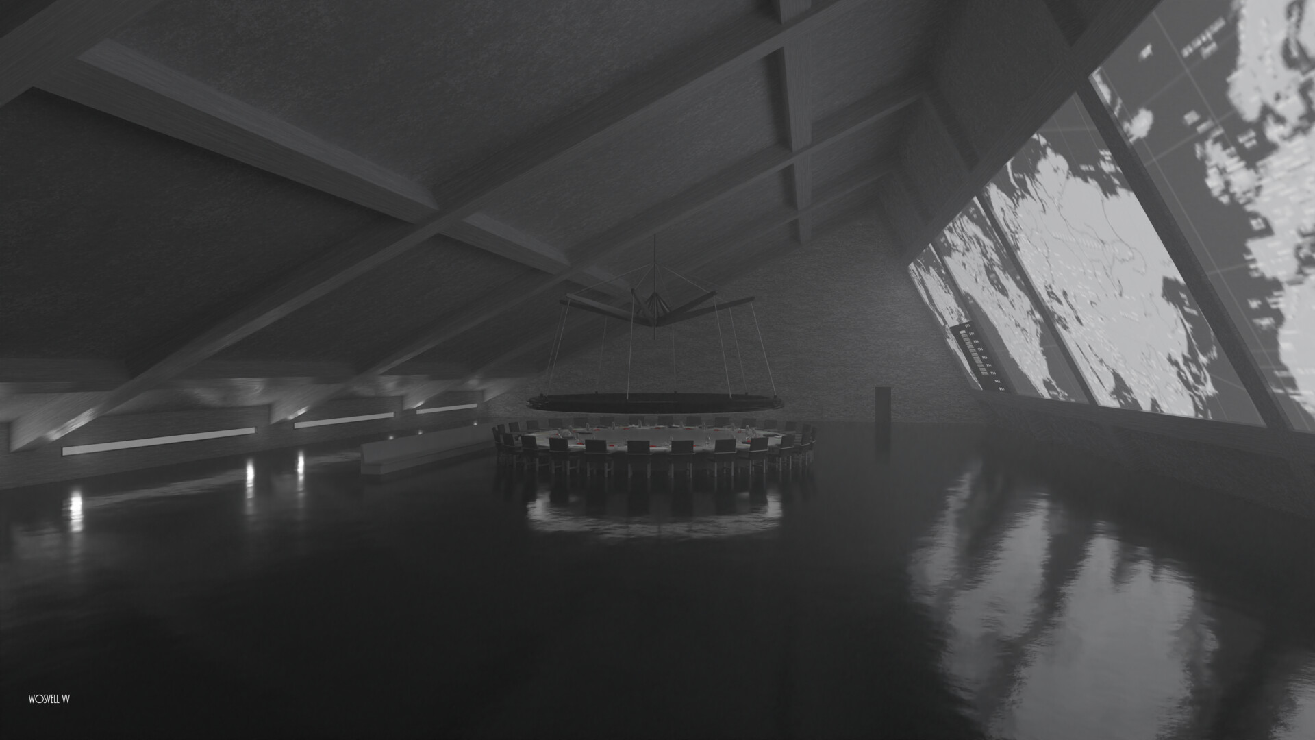 ArtStation - Dr. Strangelove’s War Room | 3D Model