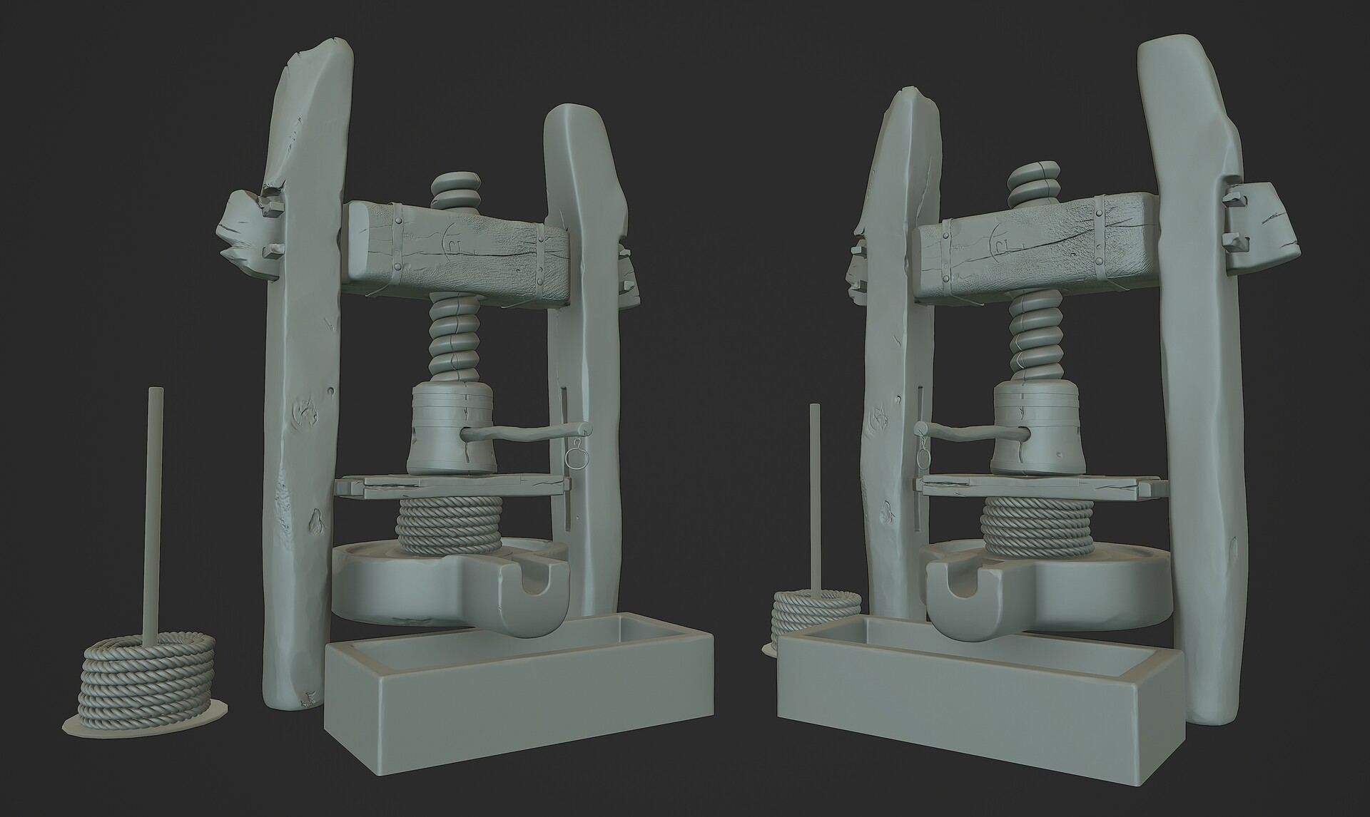 ArtStation - Oil Old Wooden Machine