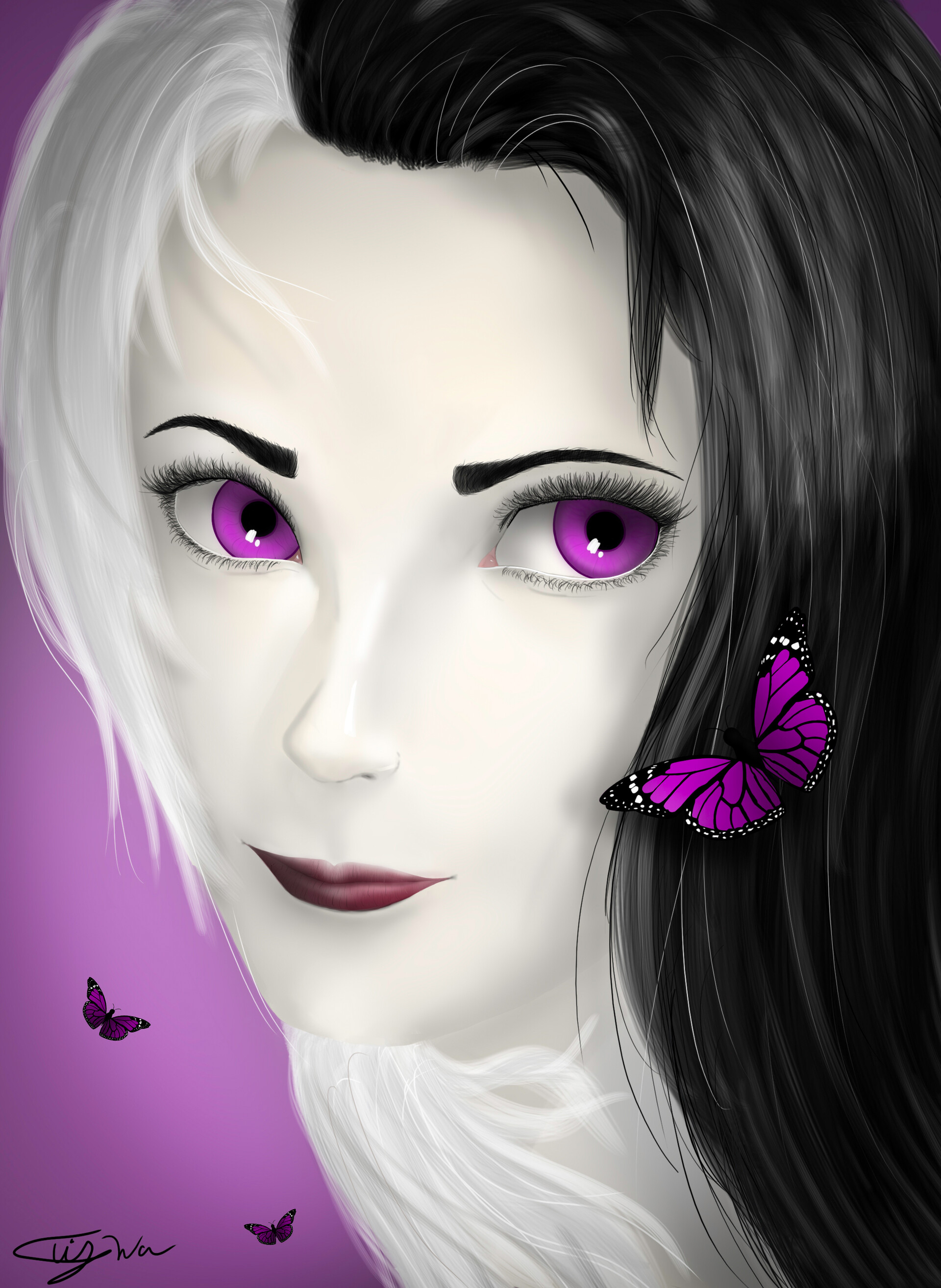 ArtStation - Butterfly Portrait