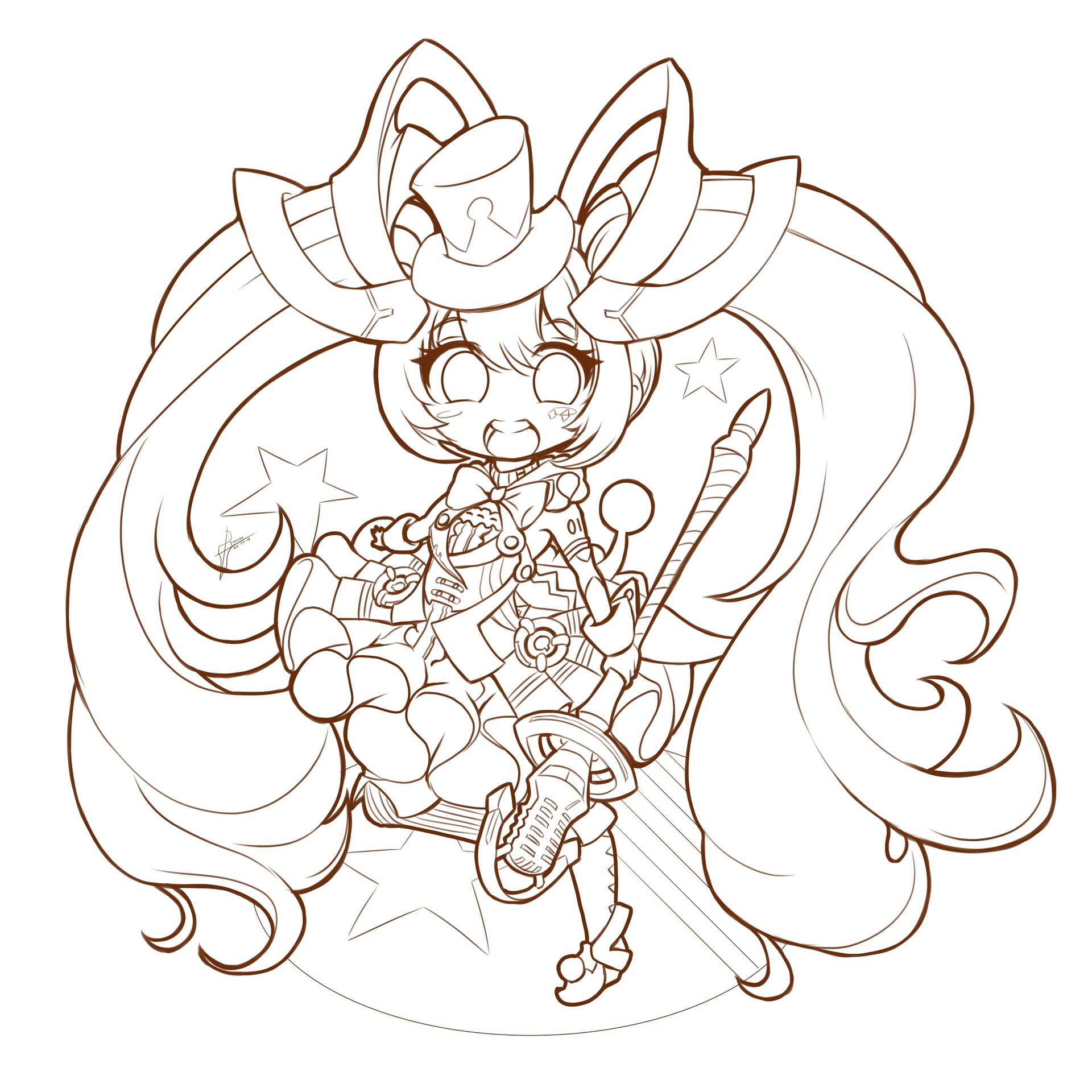 miku coloring pages cute