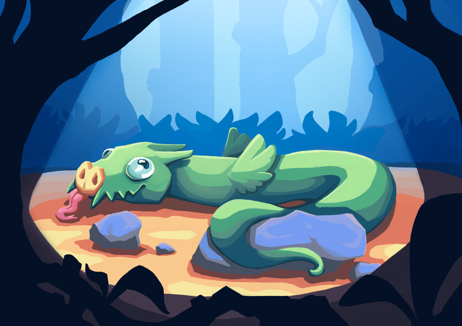 Saara Siirtola - Derpy wyrm - cartoonish illustrations