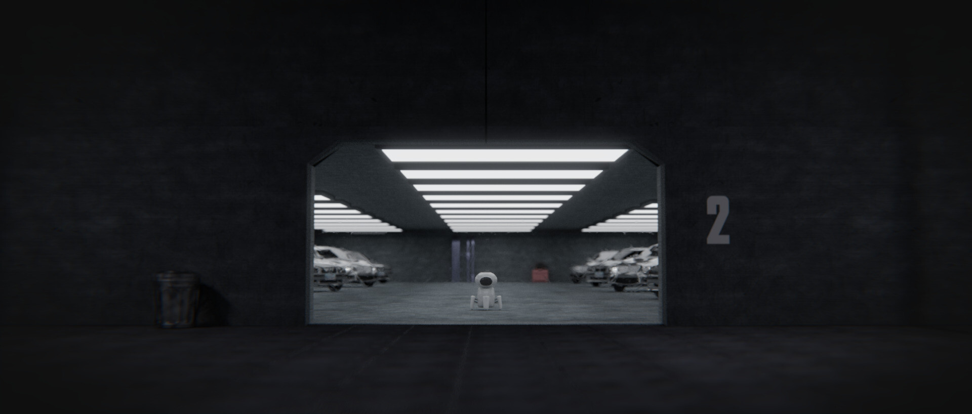 ArtStation - Futuristic Sci-fi Garage