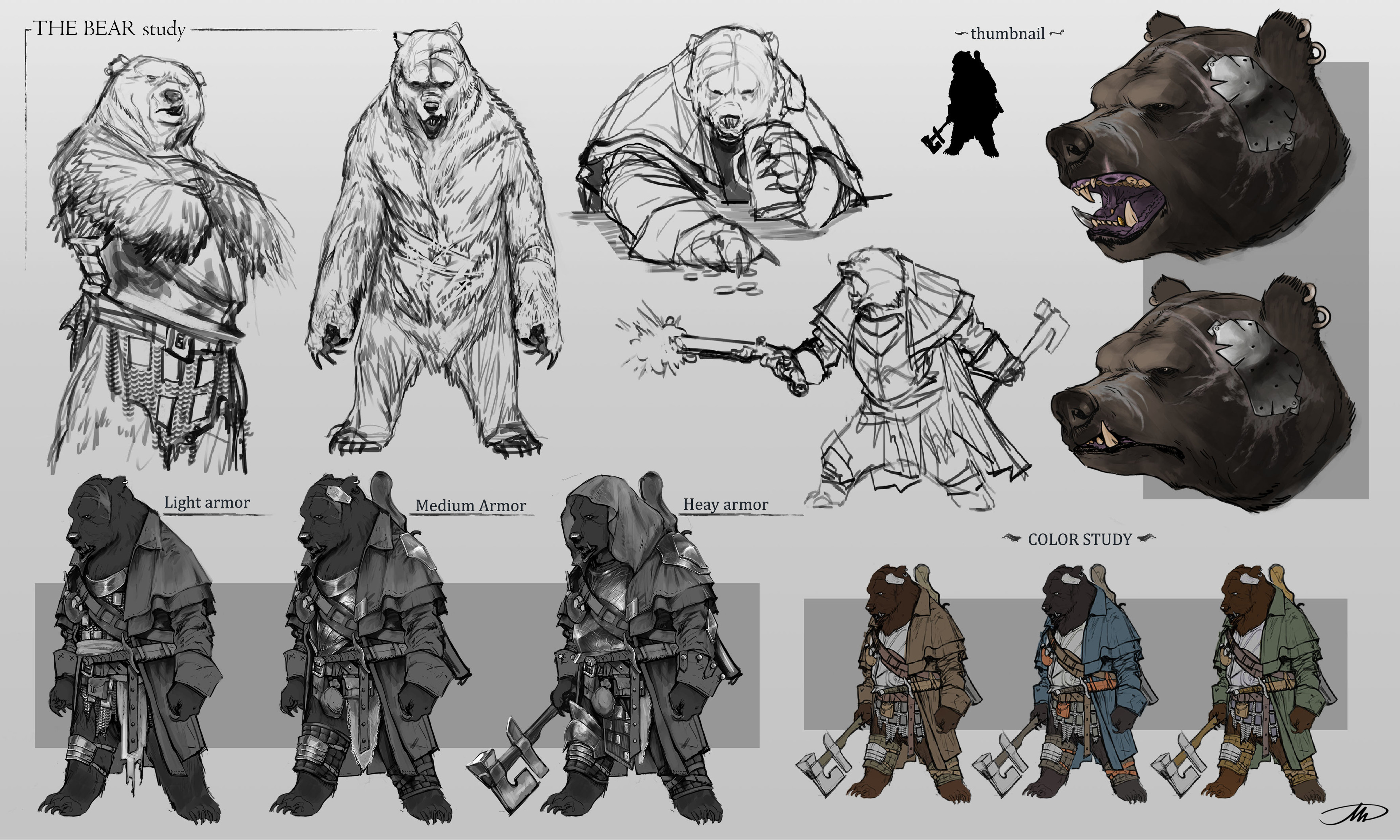 Marco Dotti - The OUTCASTS - character design: the Bear