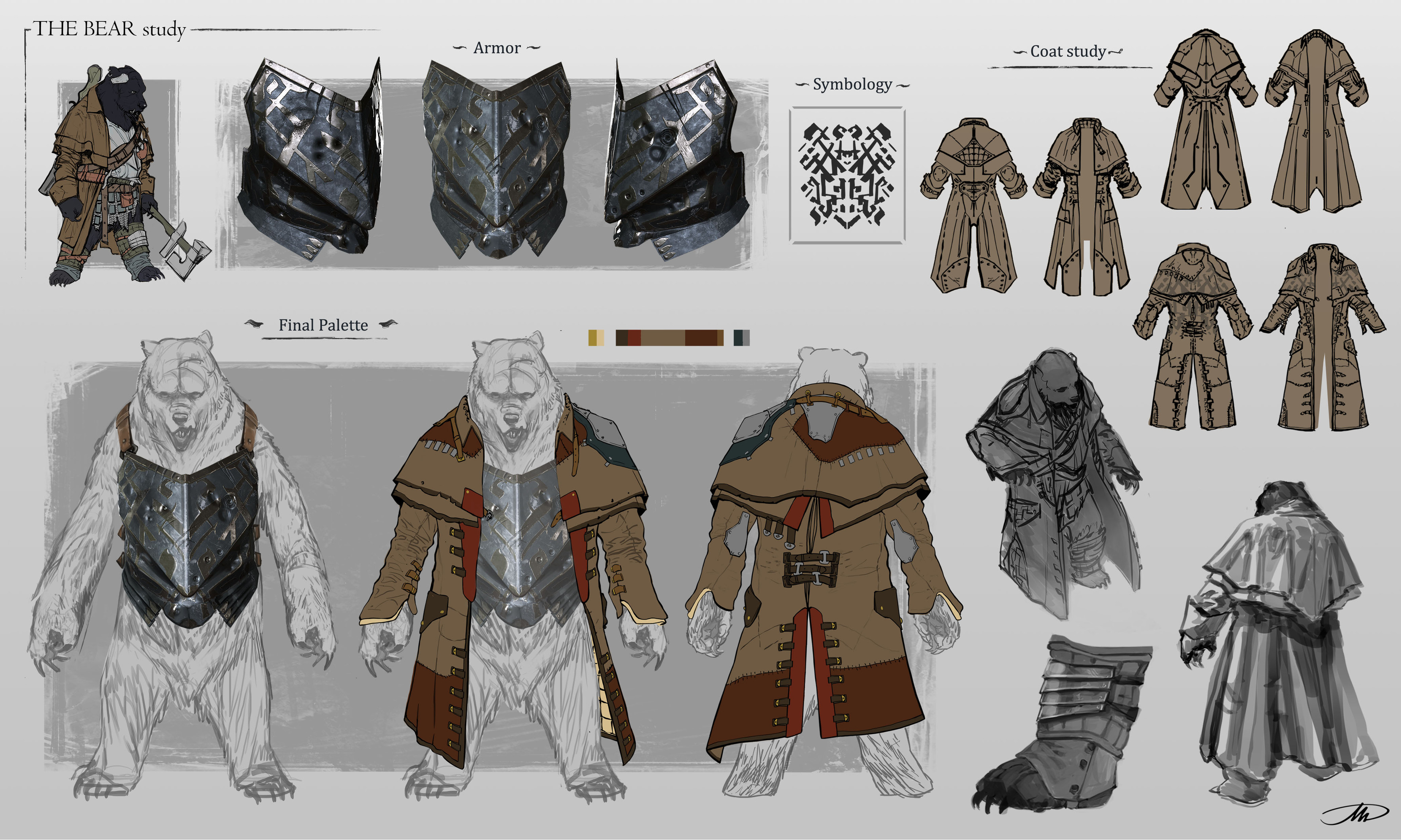 Marco Dotti - The OUTCASTS - character design: the Bear