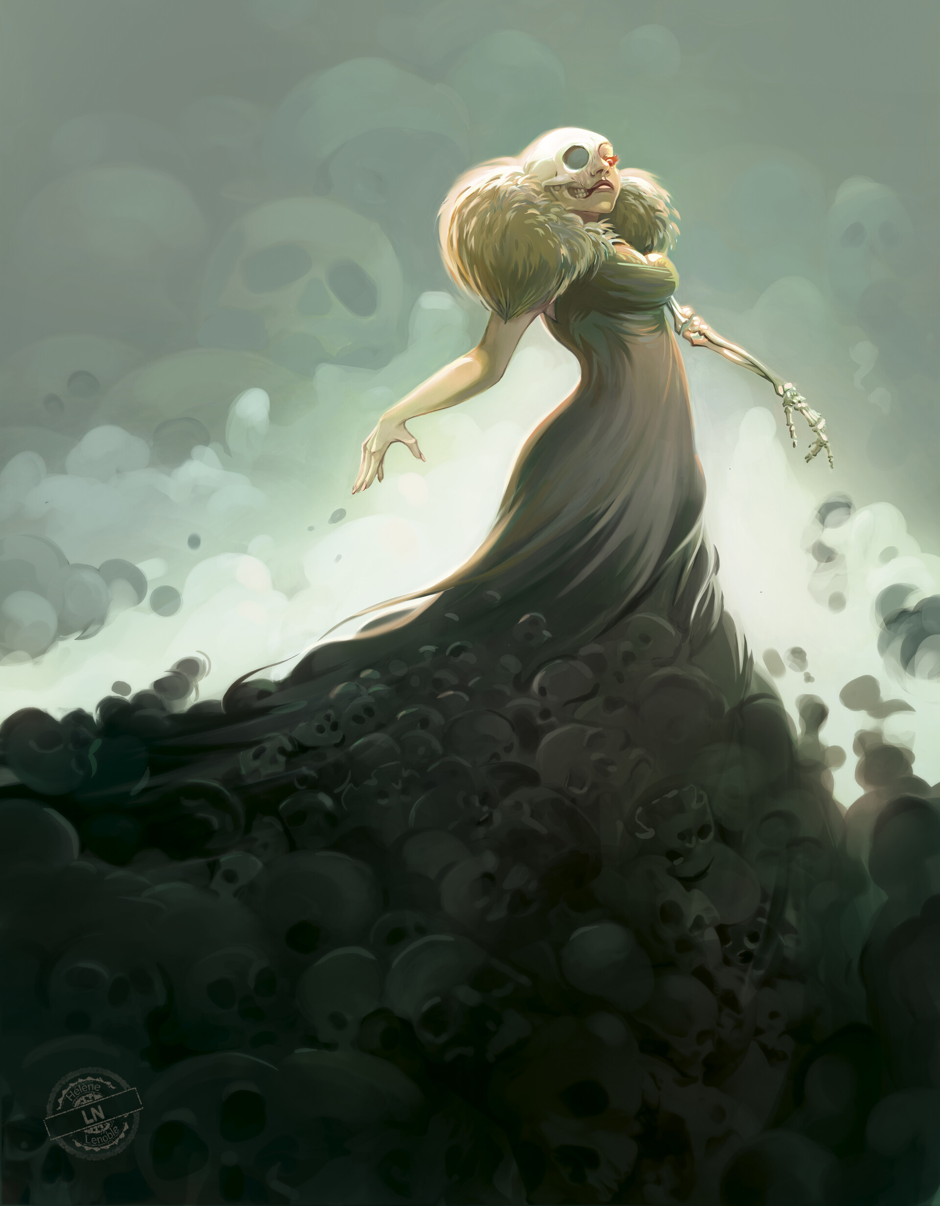 Hel, Queen of the Norse Underworld, by Helene Lenoble : r/ImaginaryDemons