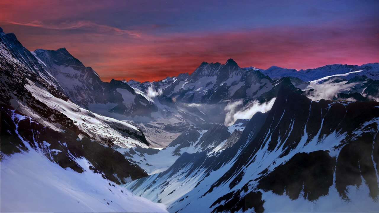 ArtStation - Photoshop manipulation - snowy mountains