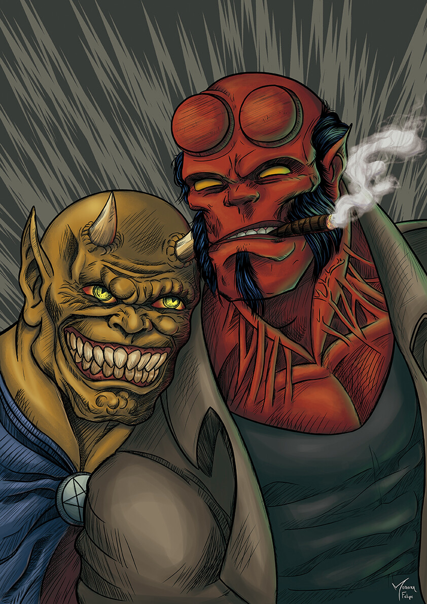ArtStation - Hellboy and Etrigan