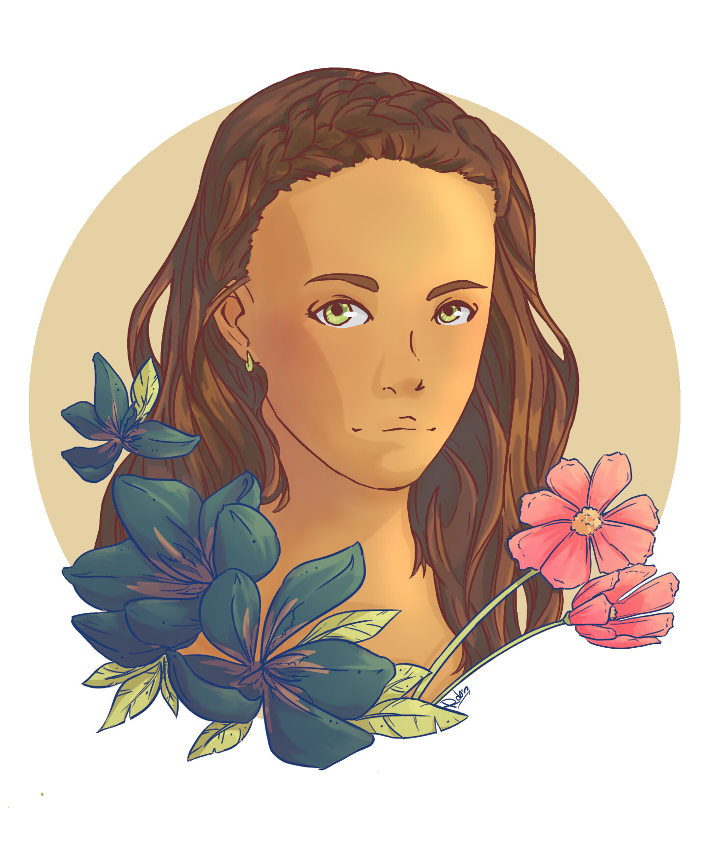 Robin Shaw - Etude with circle and flowers