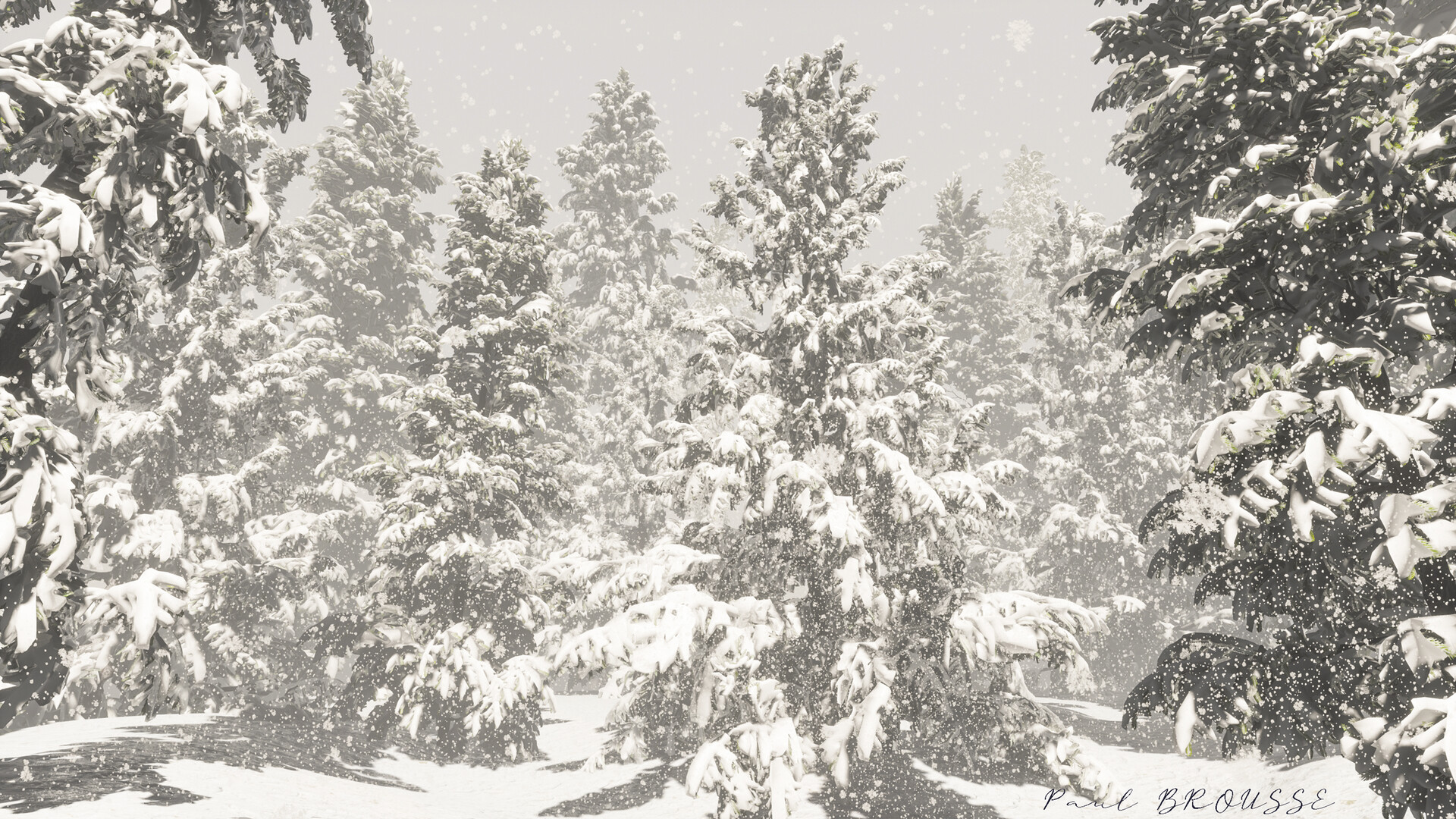 ArtStation - Snowy Trees #UE4 #SpeedTree