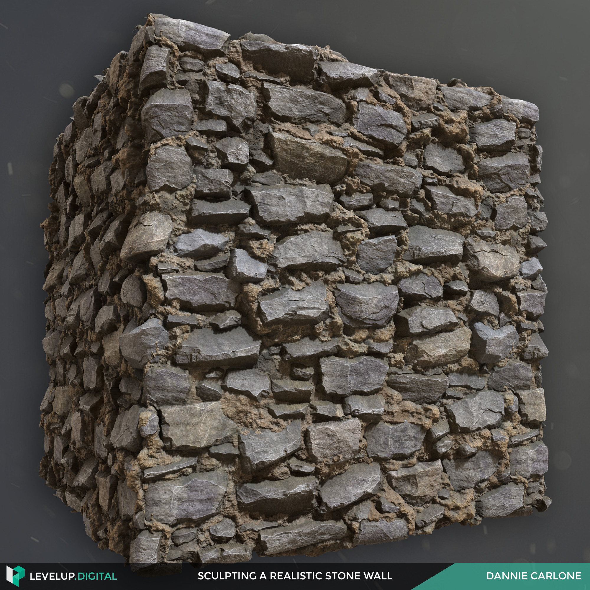 Levelup.Digital - Sculpting a Realistic Stone Wall using ZBrush ...