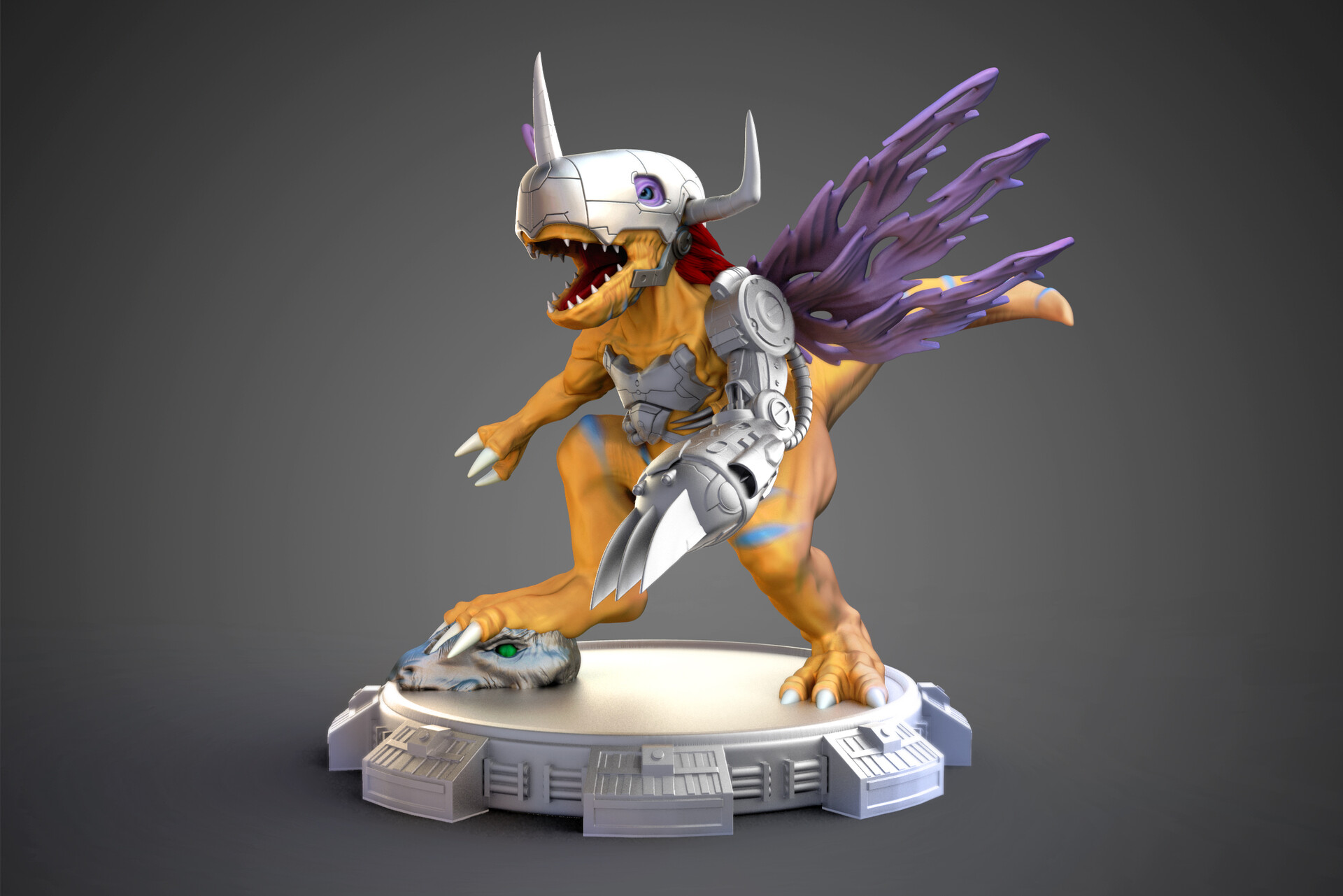 metal greymon coloring page