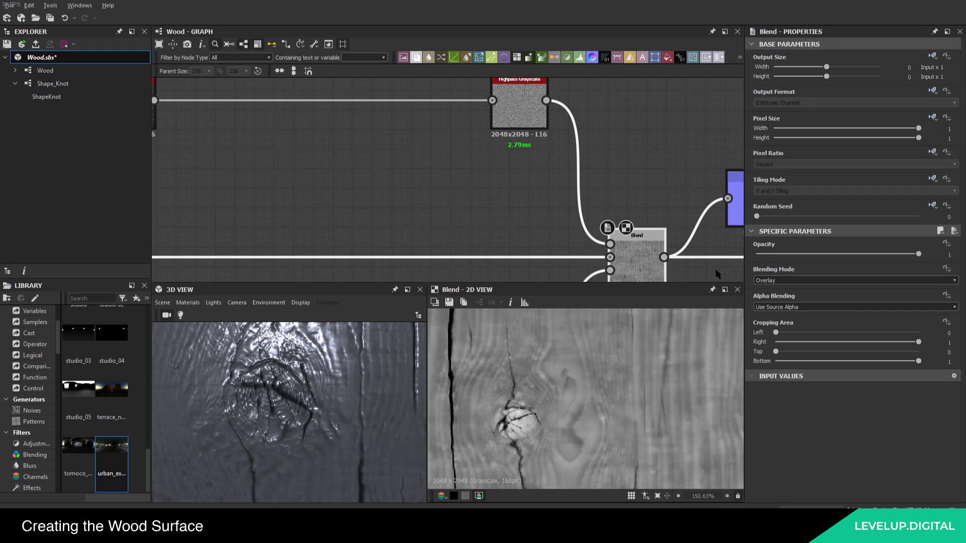 Levelup.Digital - Creating an Aged Wood Texture in Substance Designer | Derk Elshof