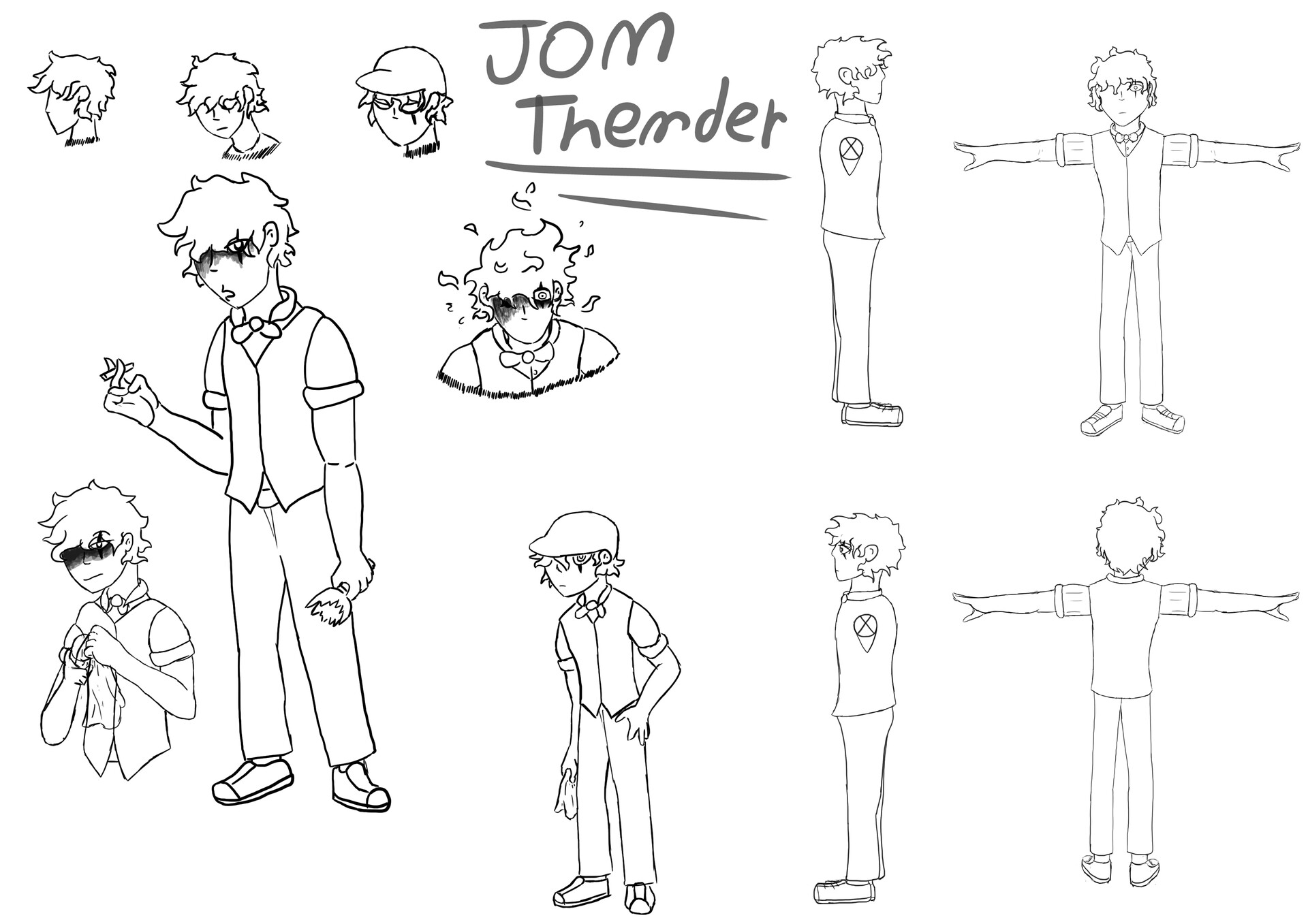 ArtStation - Model sheets of a character i made for a school project