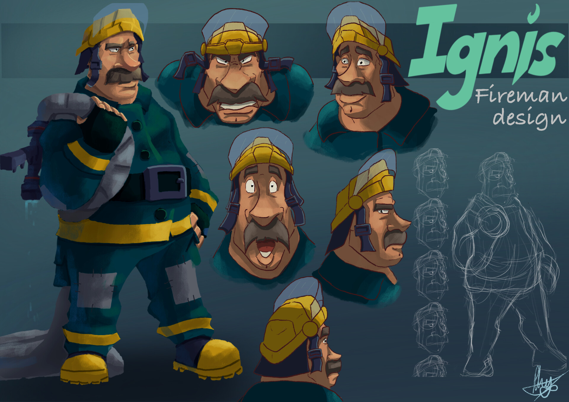 ArtStation - FIREMAN: CHARACTER DESIGN