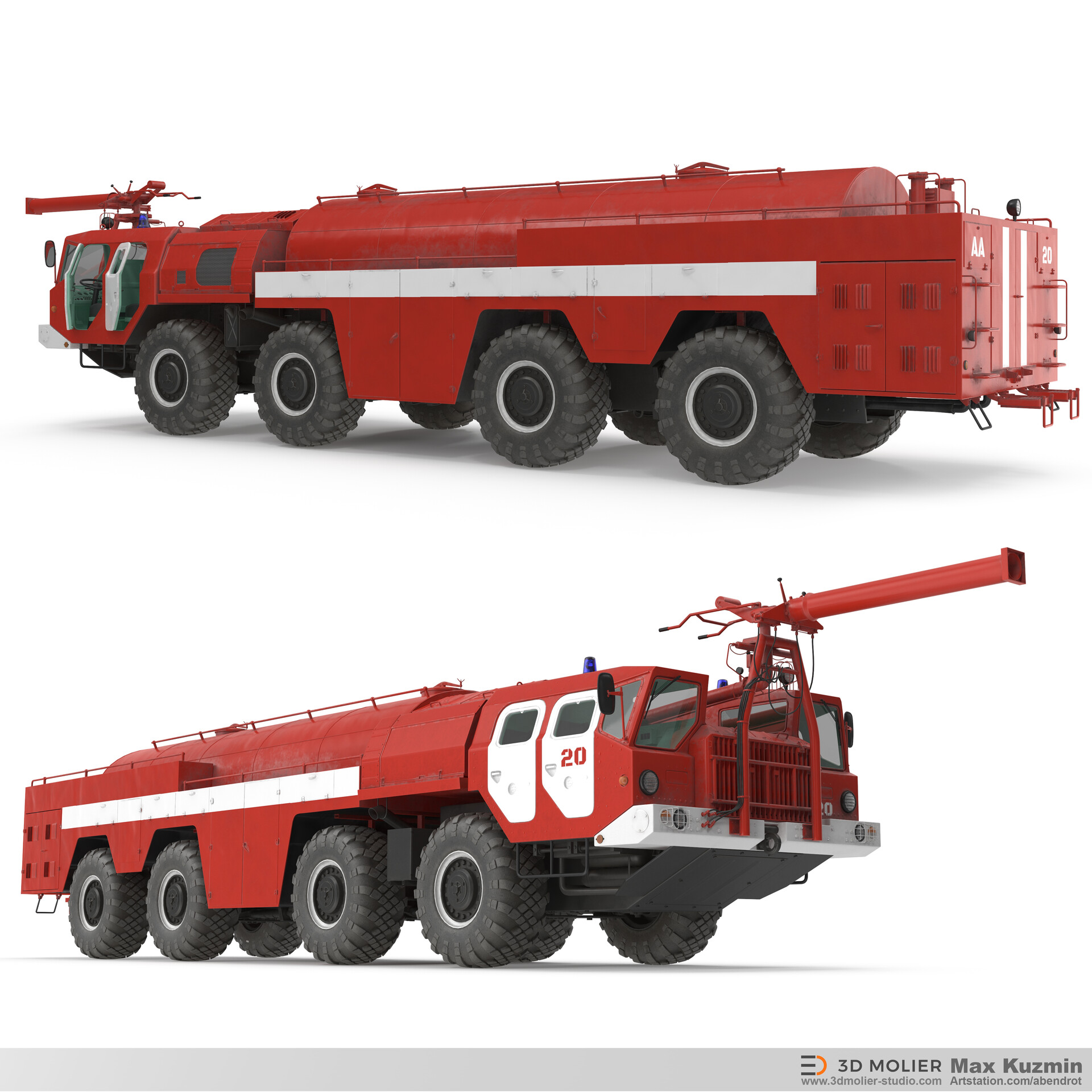 ArtStation - MAZ-543 AA-60 (Fire truck modification)