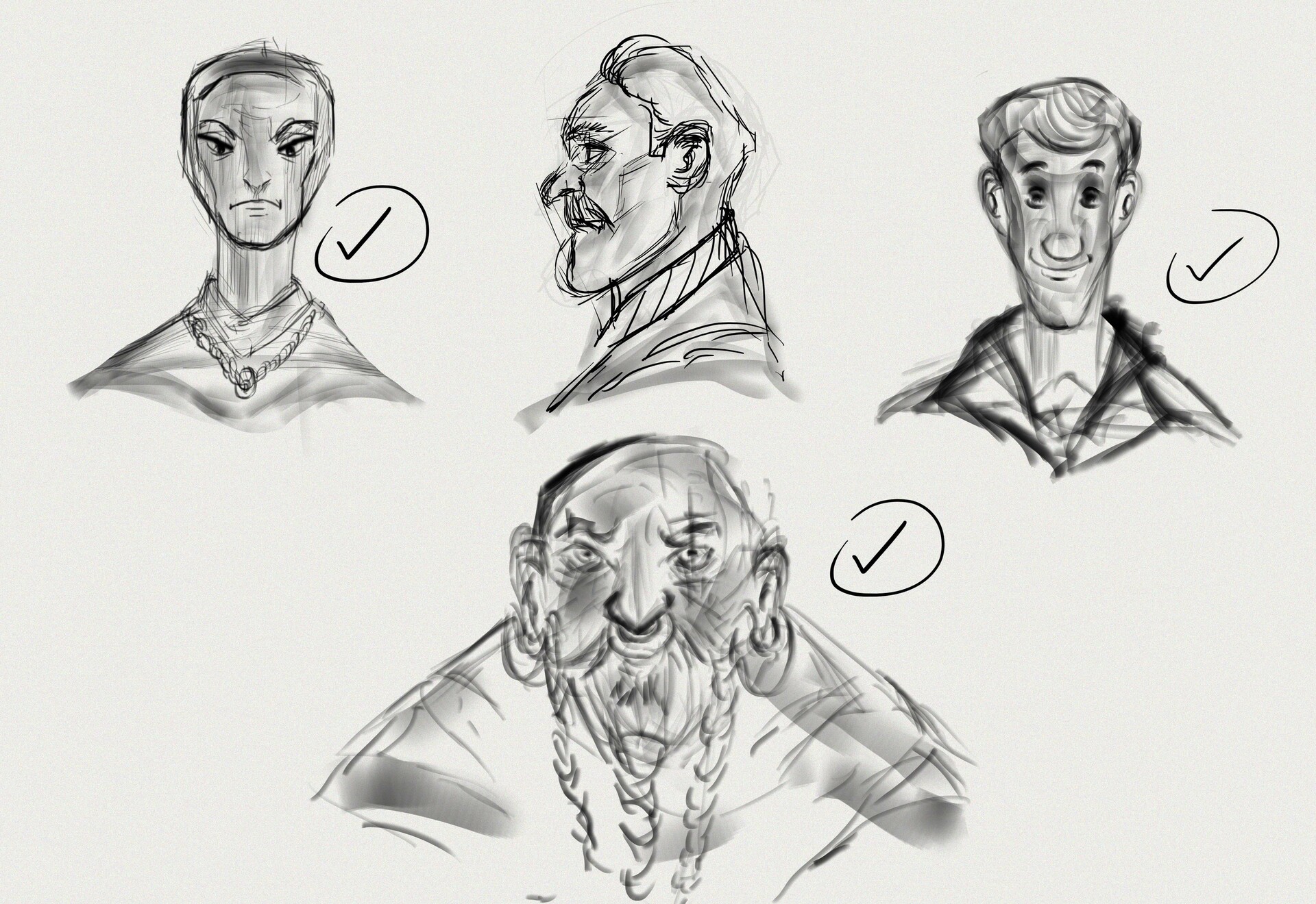 ArtStation - Quick Character Sketches