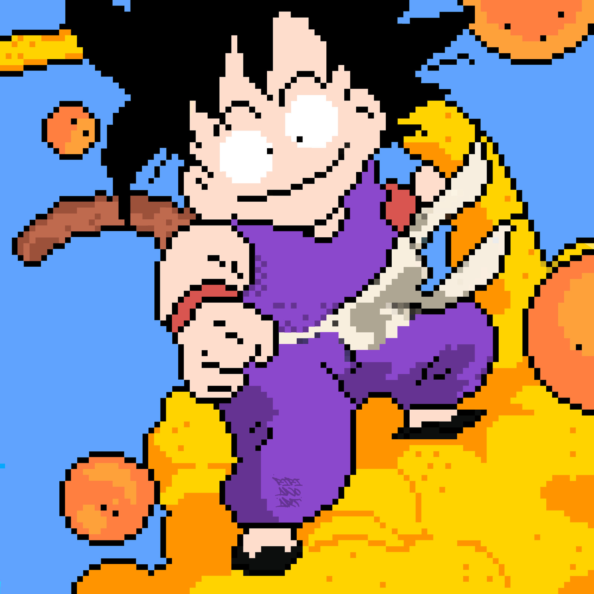 ArtStation - /PIXELART: KID'GOKU | @BibianoArt