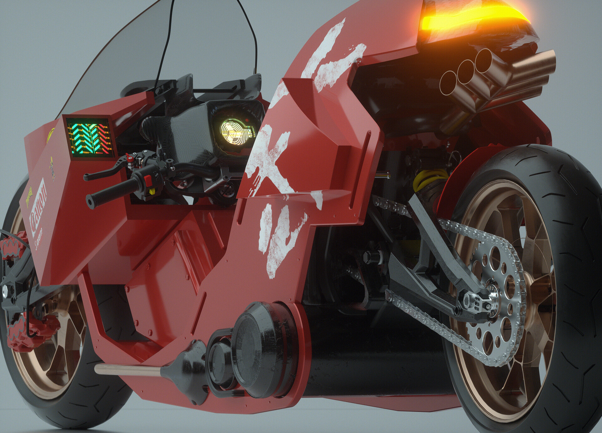 Akira Motorcycle Shot
