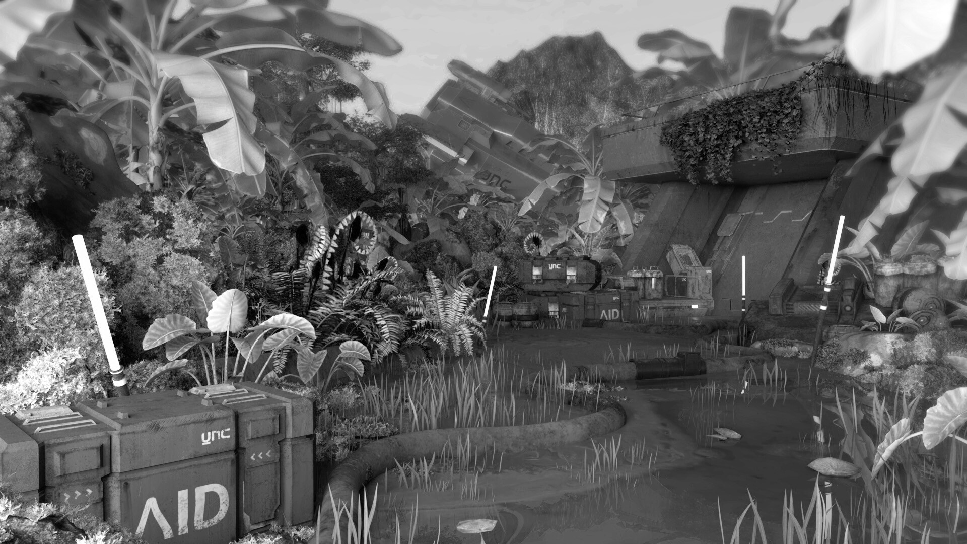 JOU WANG - UNC sci-fi lab base concept modeling