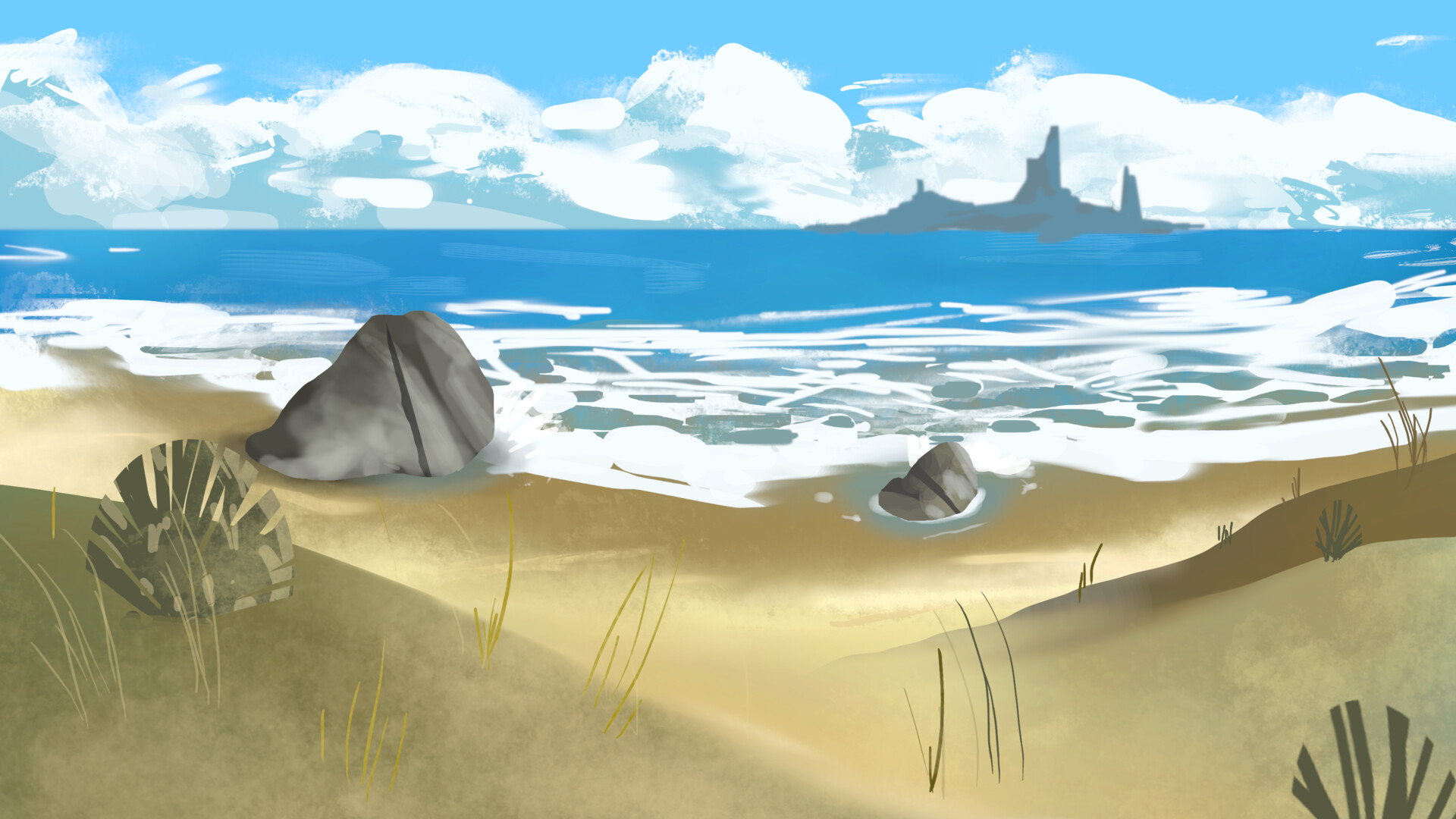 ArtStation - Beach concept Art