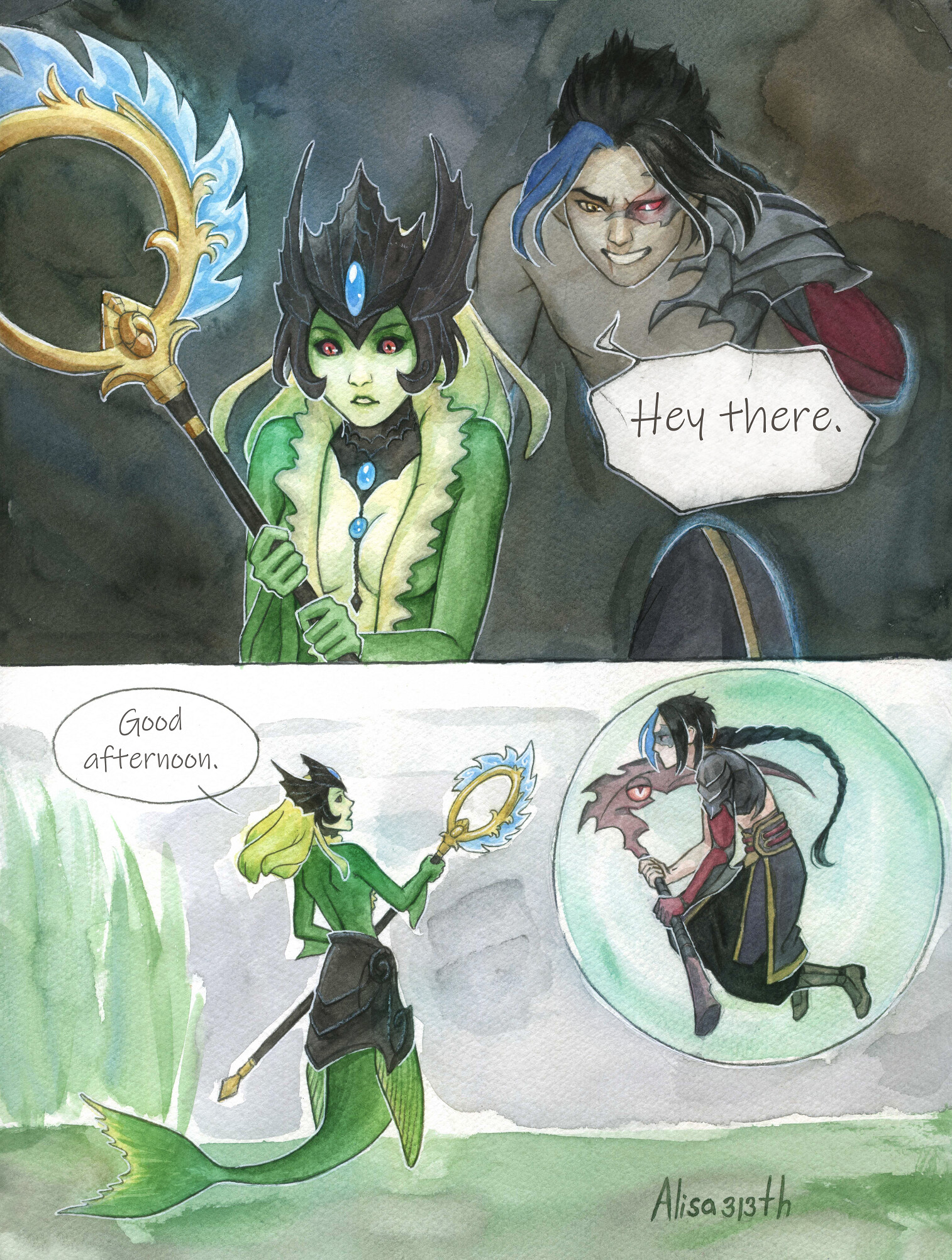 ArtStation - Nami and Kayn (comic)