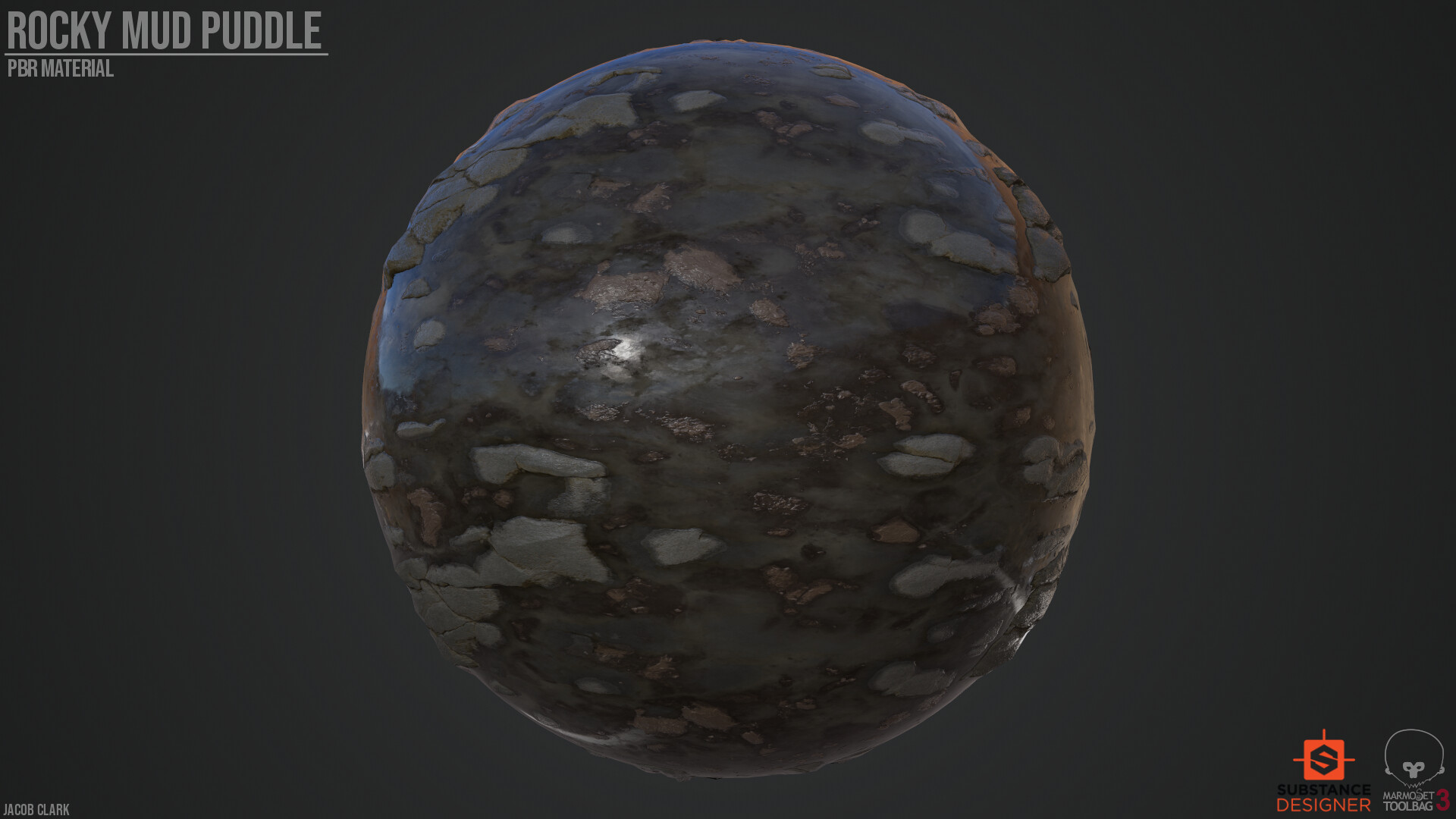 ArtStation - Rocky Mud Puddle - PBR Material