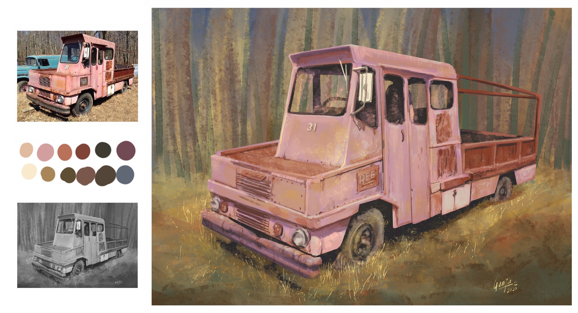 ArtStation - Rusty transport vehicle-study