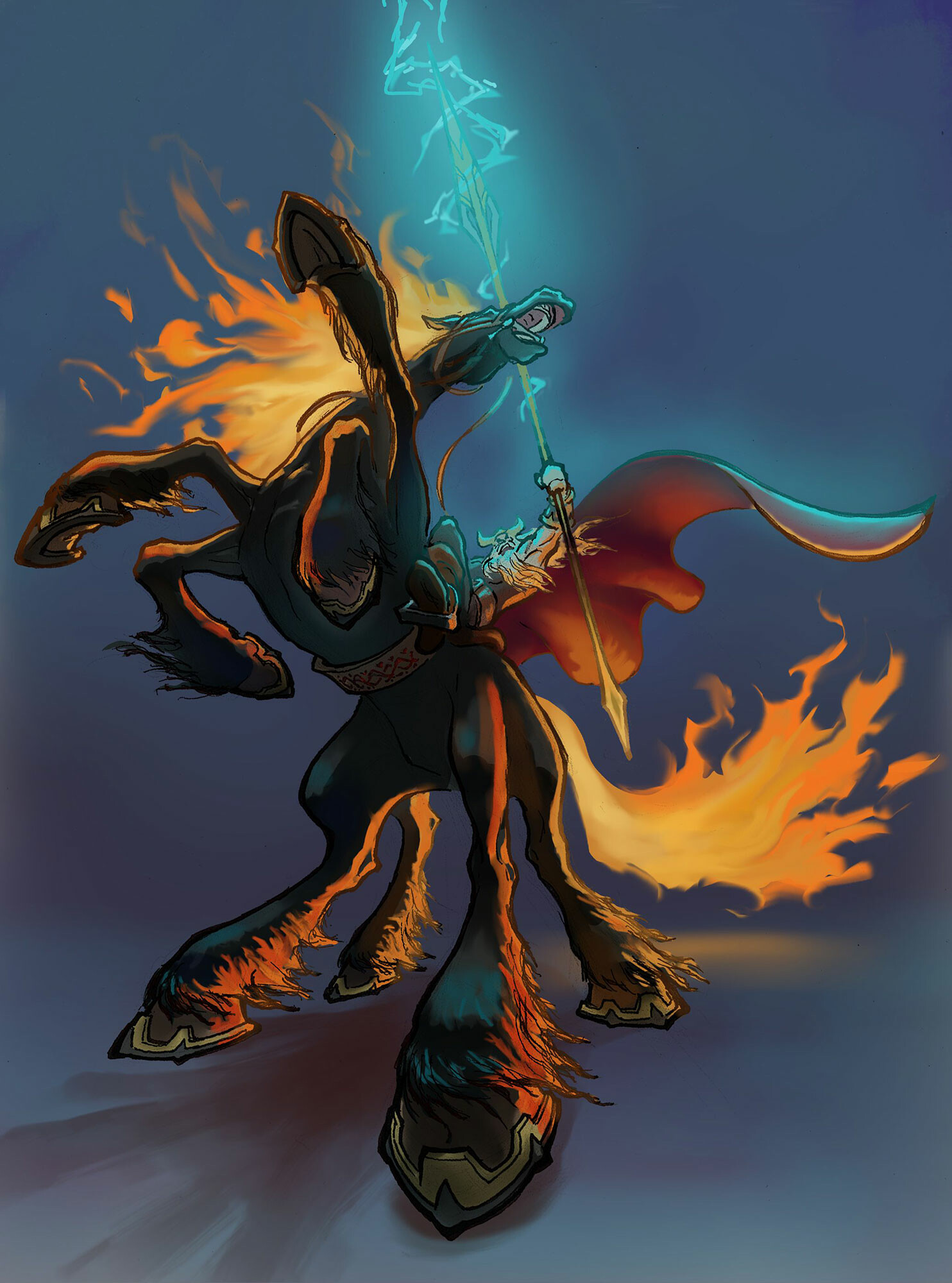 ArtStation - Sleipnir and Odin