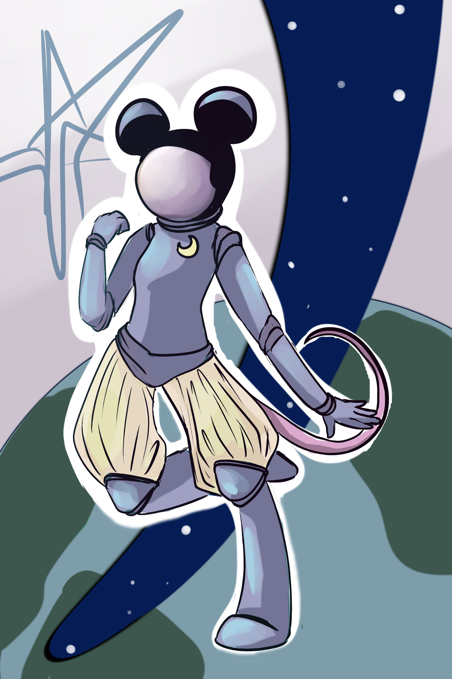 ArtStation - space school mouse