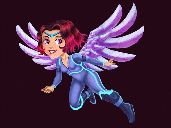 ArtStation - red angel [gif]