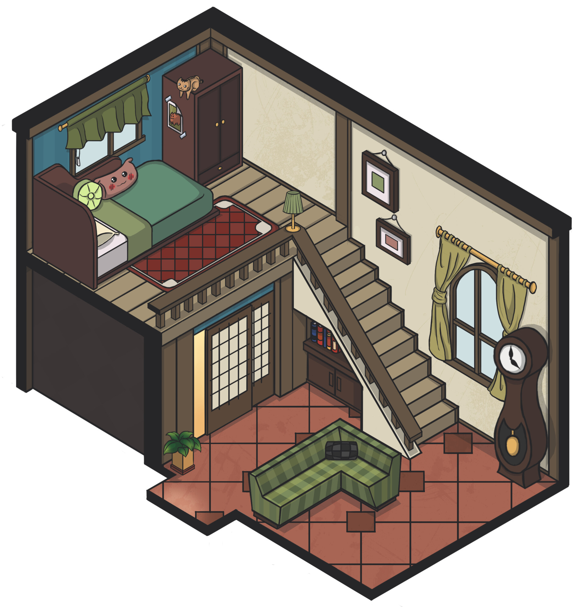 ArtStation - Isometric Room