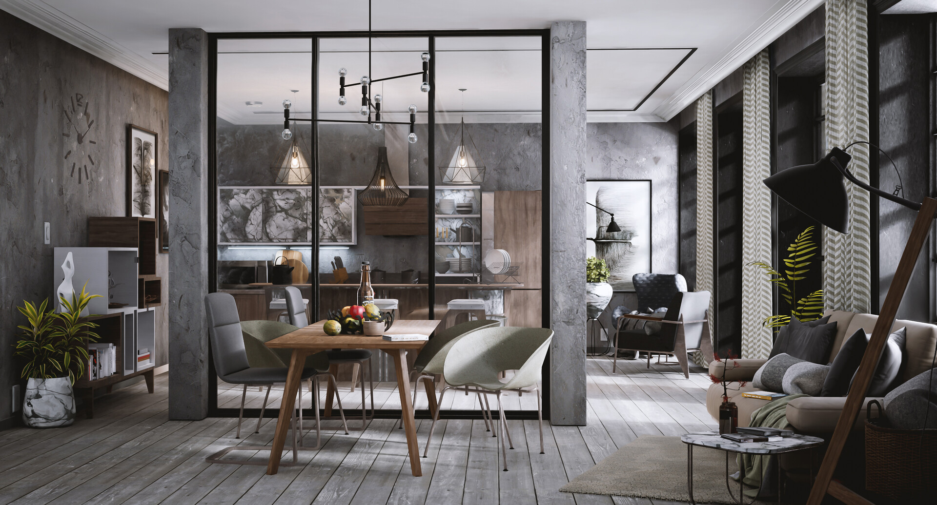 ArtStation - Living Area Archviz