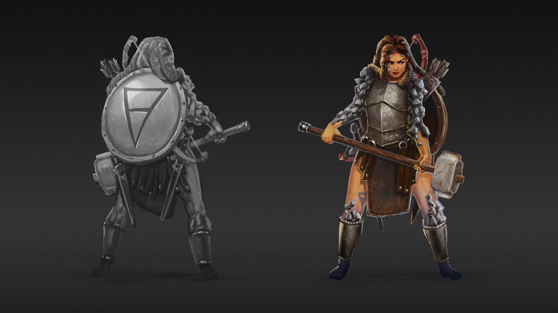 ArtStation - Earth elemental fighter girl