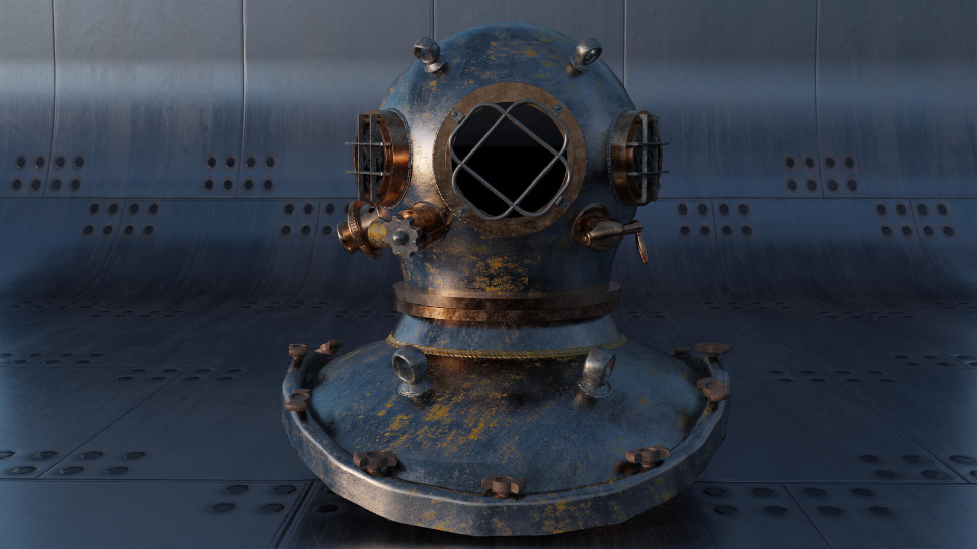 ArtStation - Old Diving Helmet