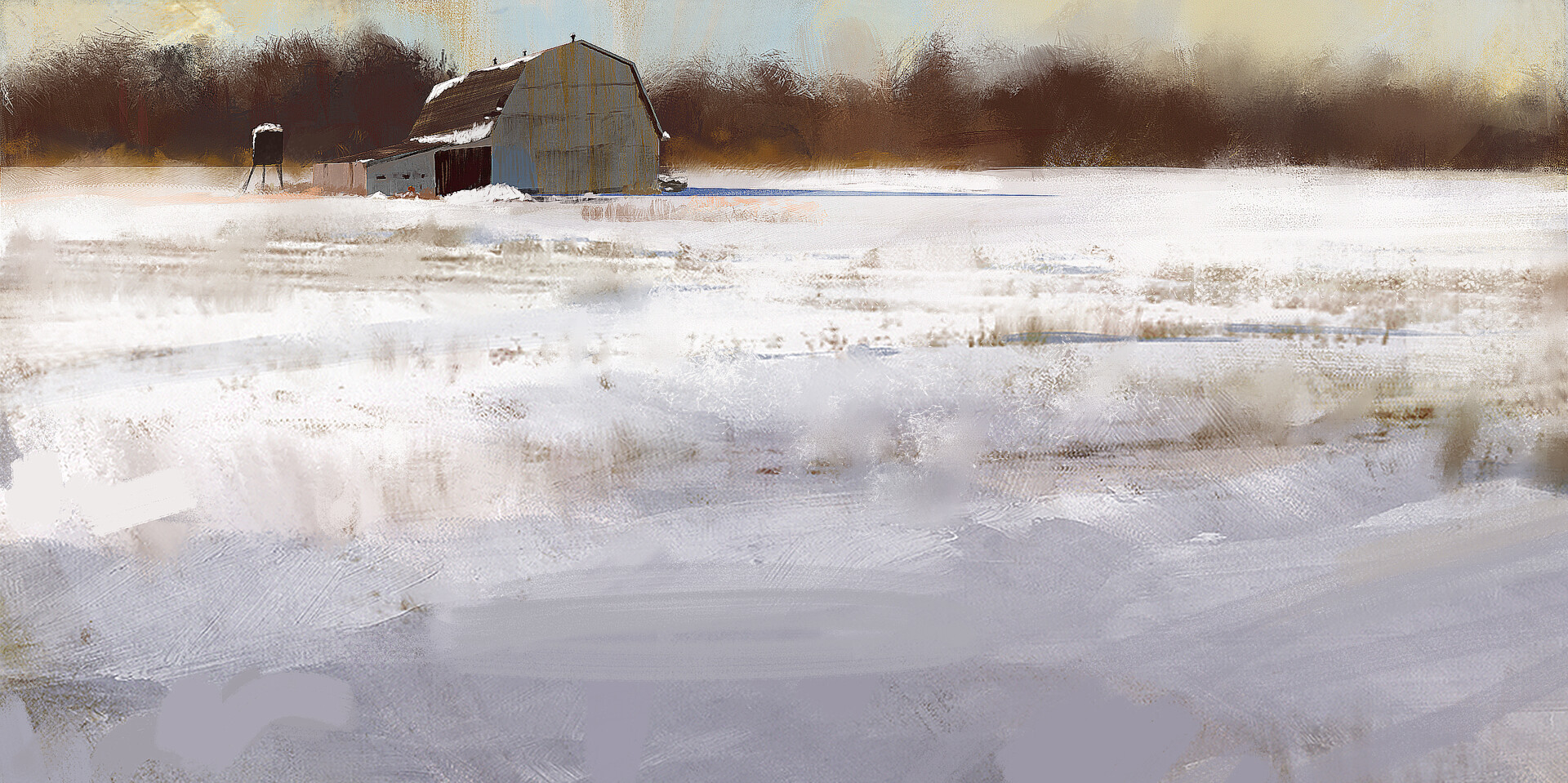 ArtStation - Snowy Barn