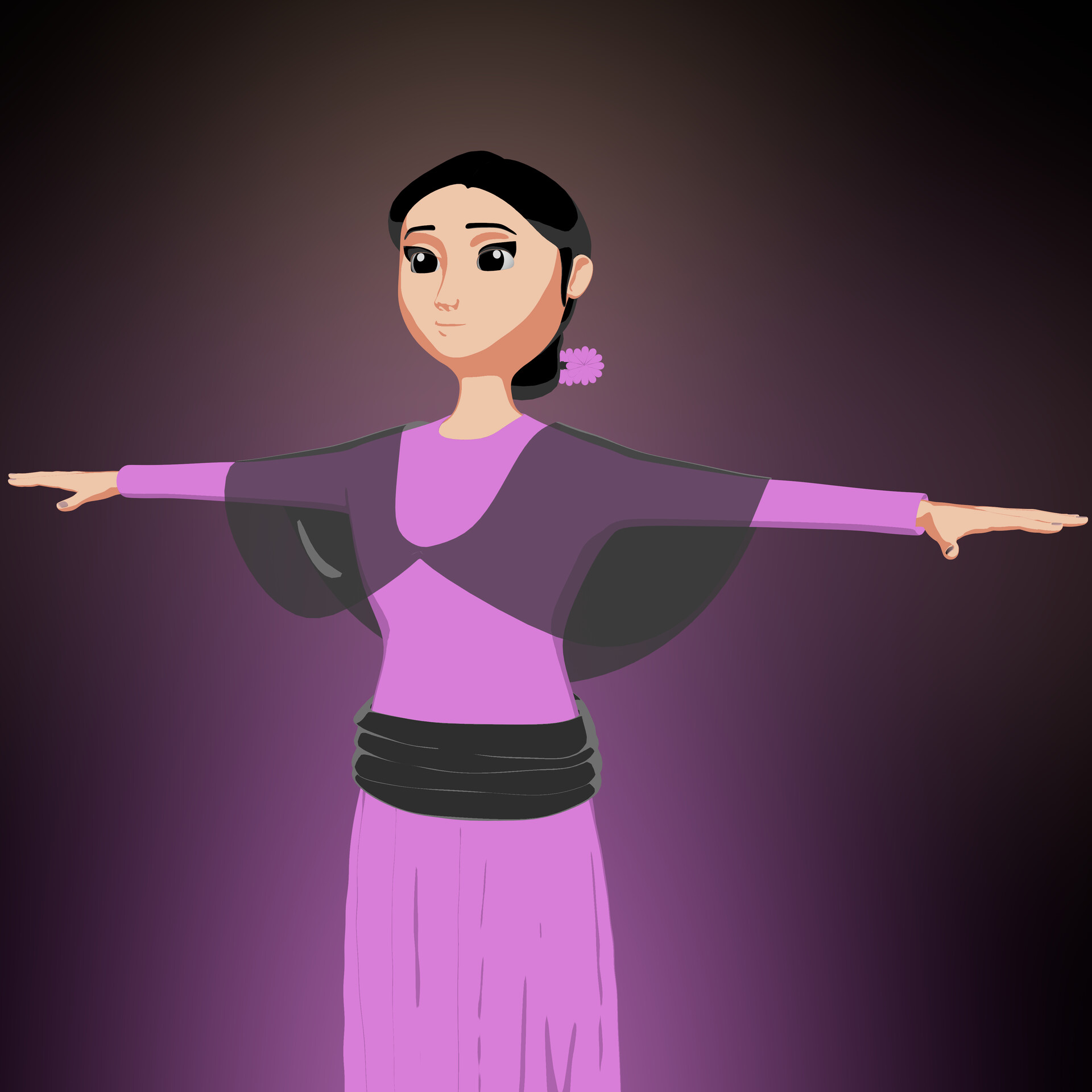 ArtStation - Kurdish cloth character design ( female )