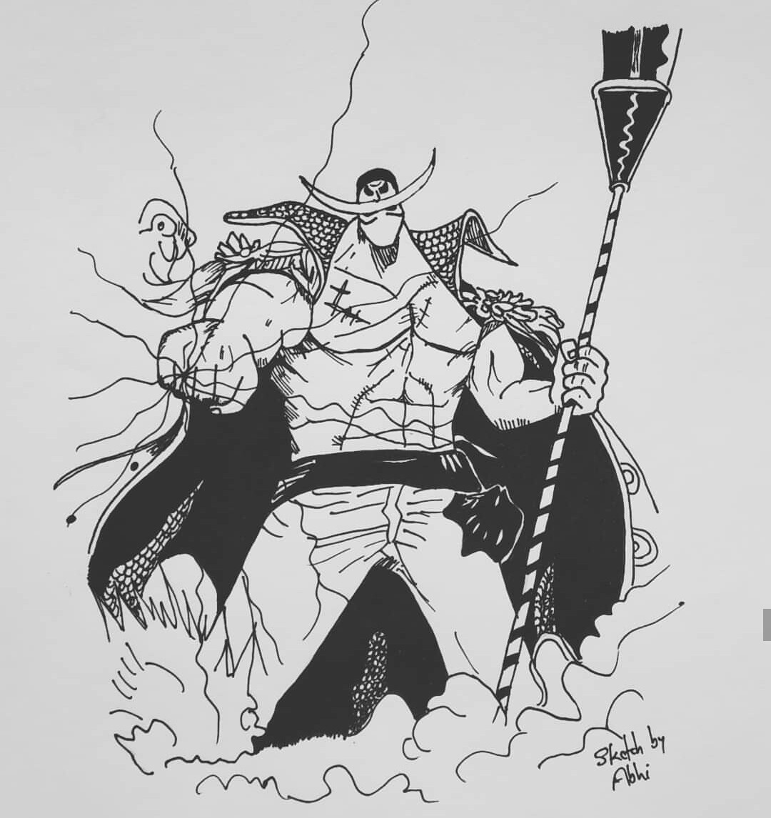 how to draw a white beard