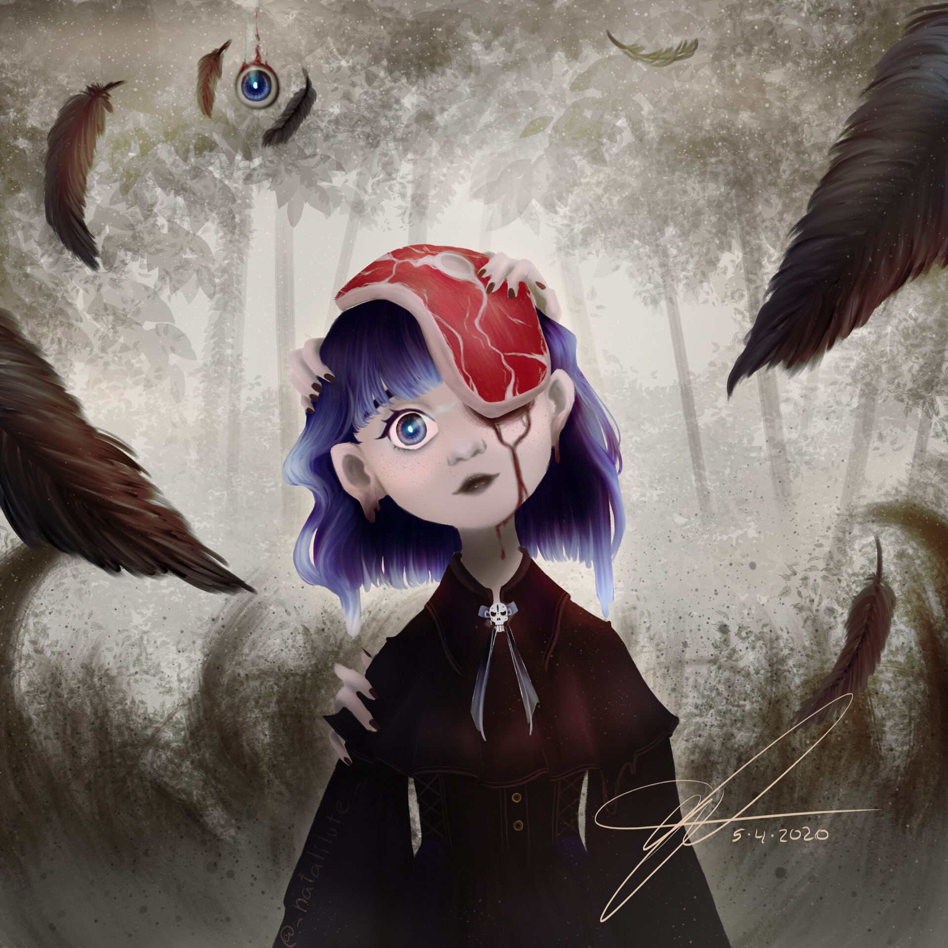 ArtStation - The girl and the crow