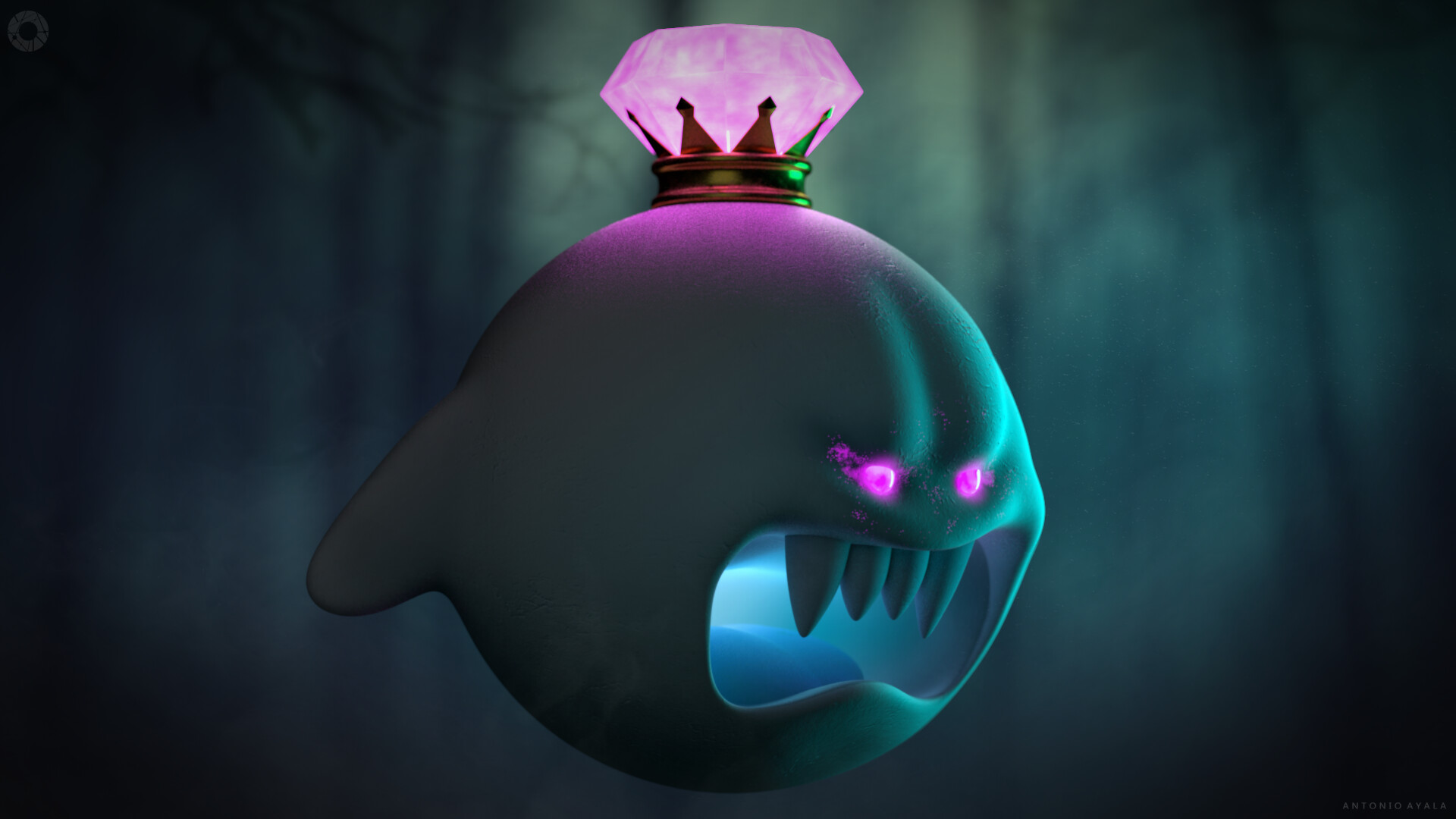 Antonio Ayala - King Boo | Mario Fanart
