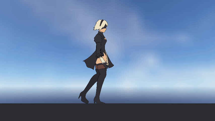 ArtStation - Animation - 2B from NieR: Automata