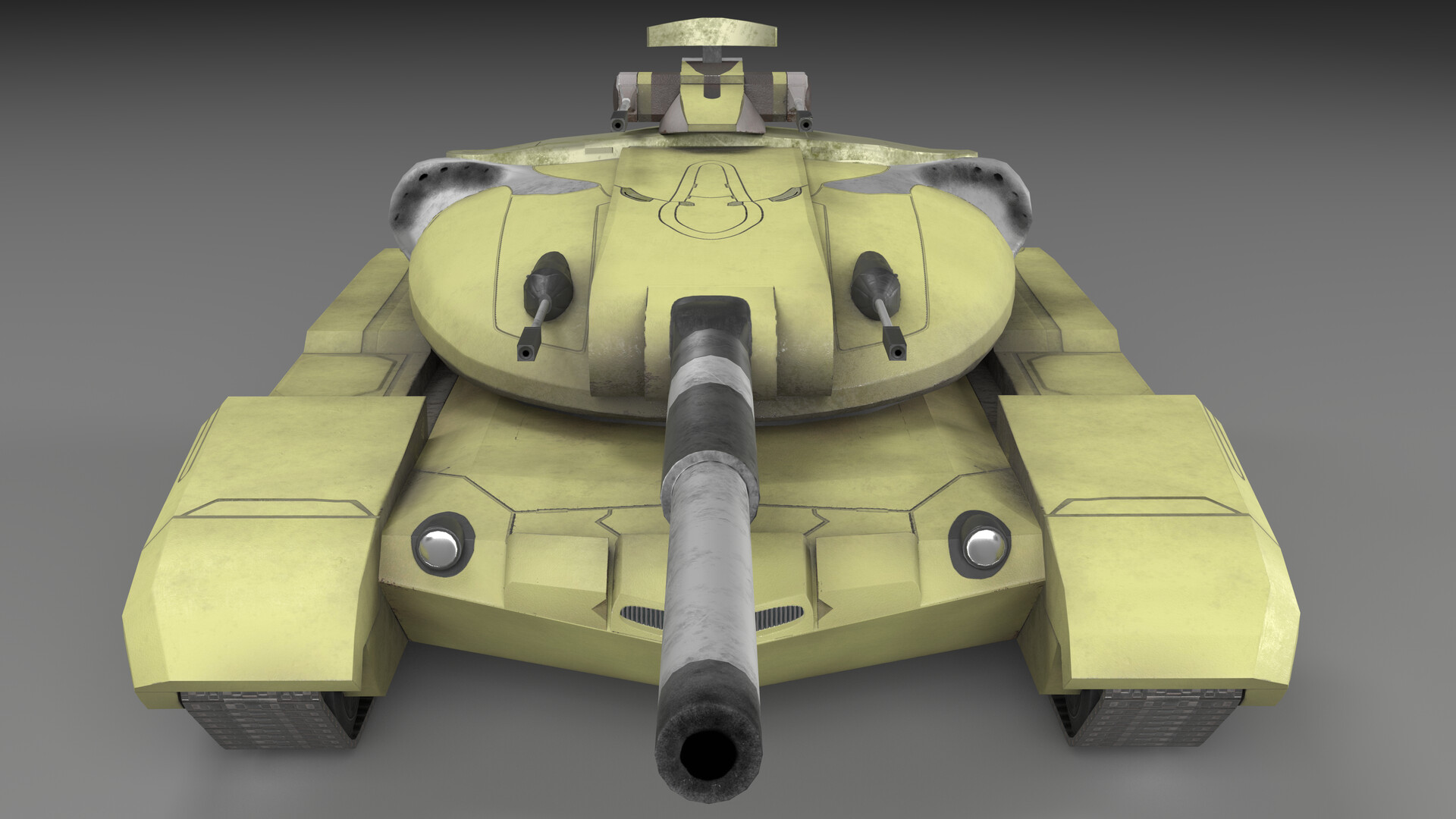 ArtStation - Unmanned assault tank, light class. Low poly model.