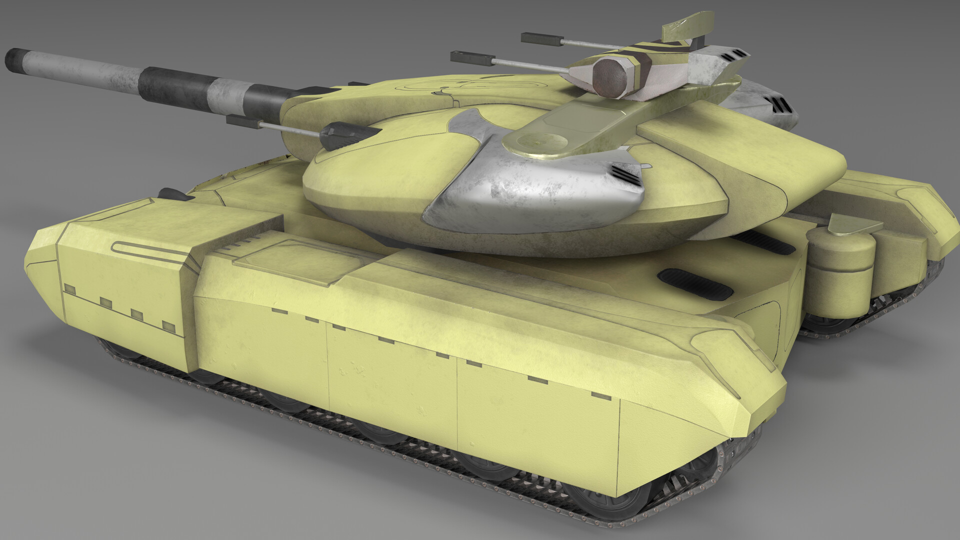 Vladimir FoX - Unmanned assault tank, light class. Low poly model.
