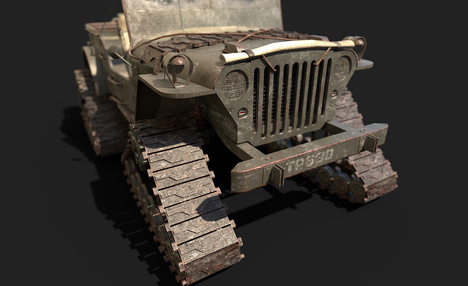 ArtStation - Post-Apocalyptic WWII Jeep