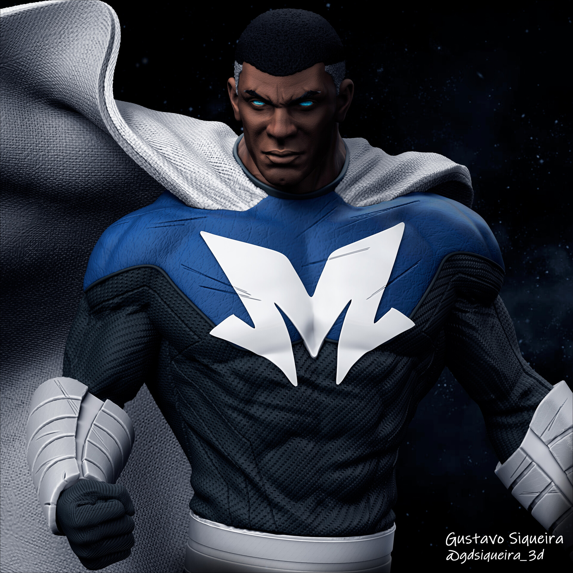 ArtStation - Blue Marvel (Marvel Comics) - Fanart statue